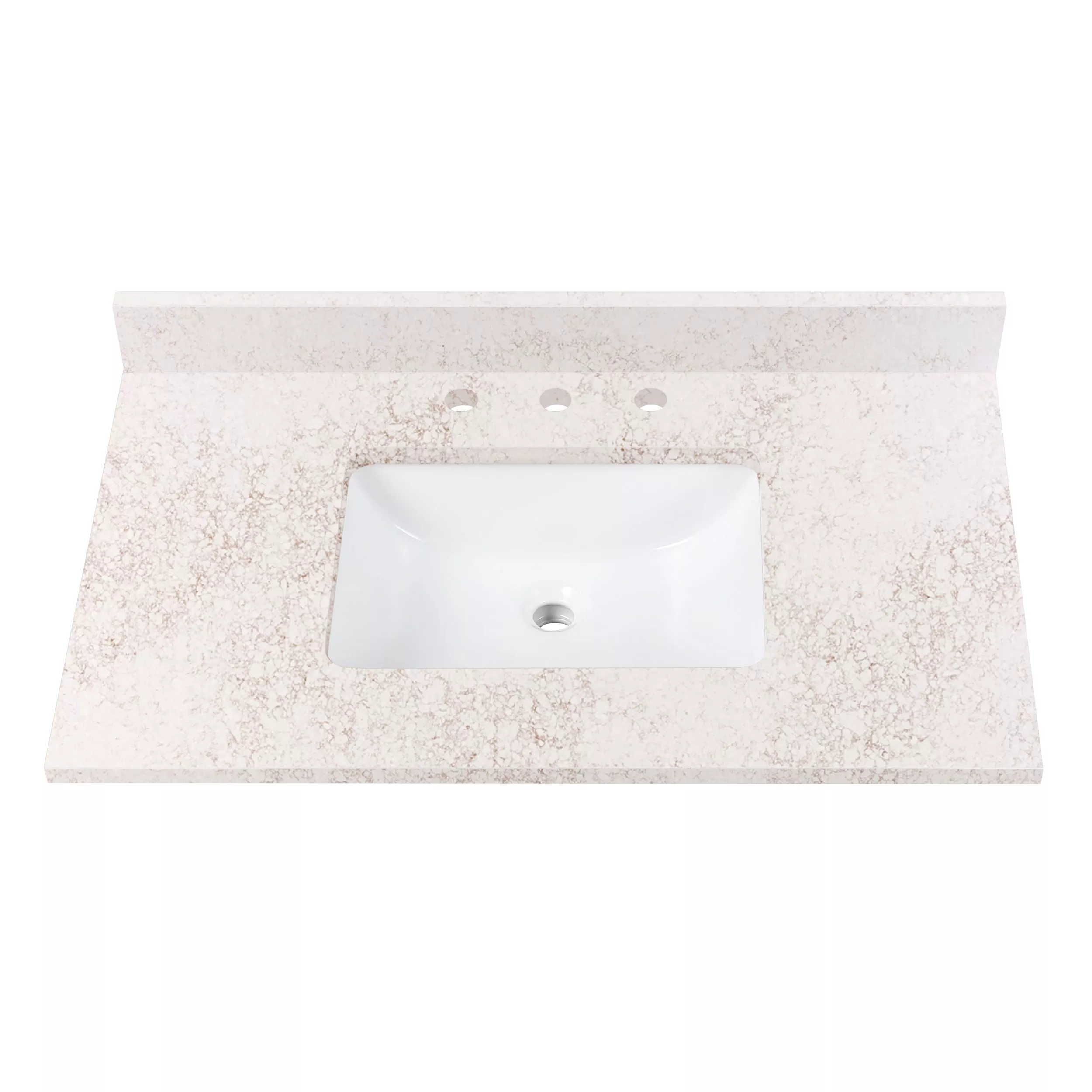 Alluring Quartz 37 in. Vanity Top | Floor and Decor