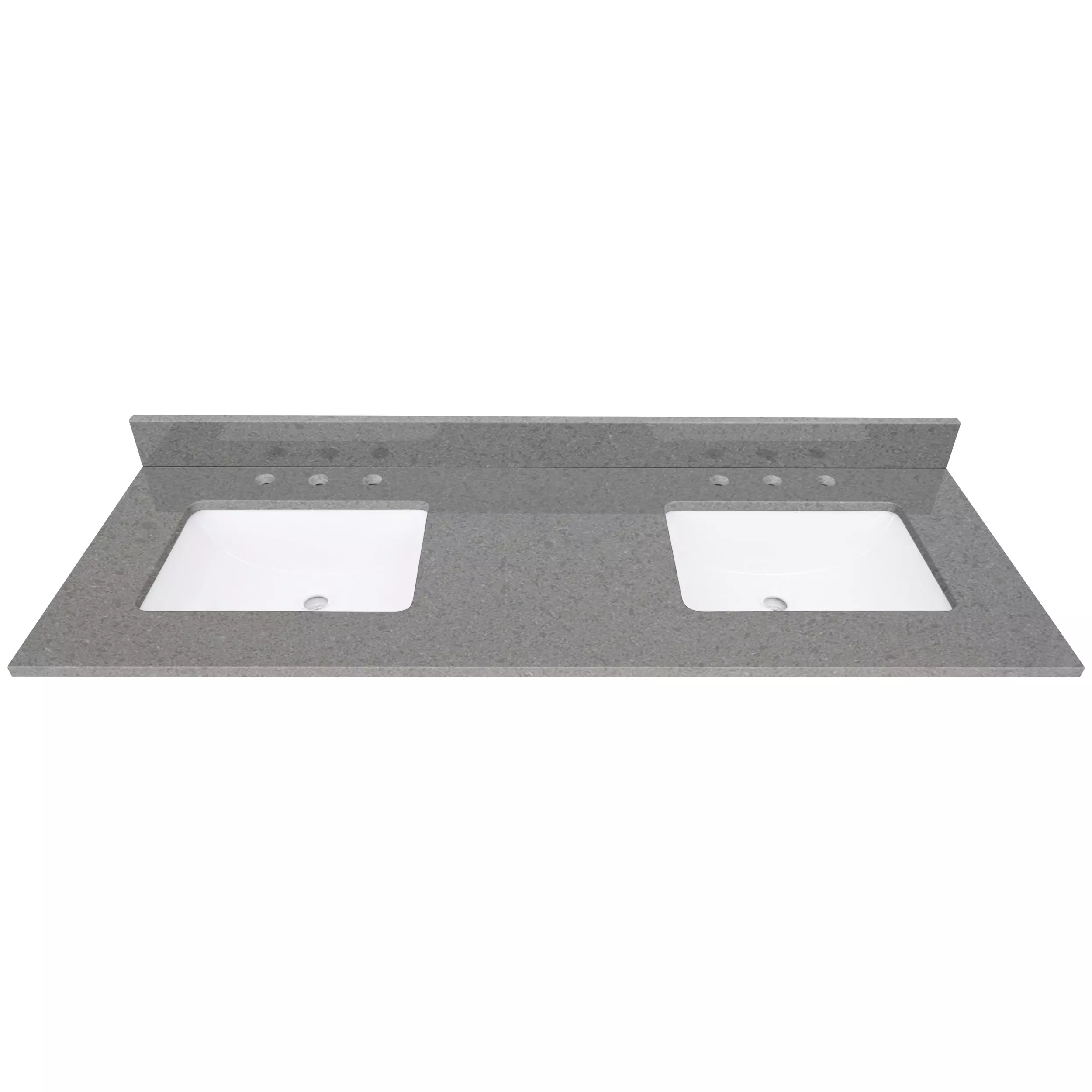 Gray Quartz 61 in. Vanity Top | Floor and Decor