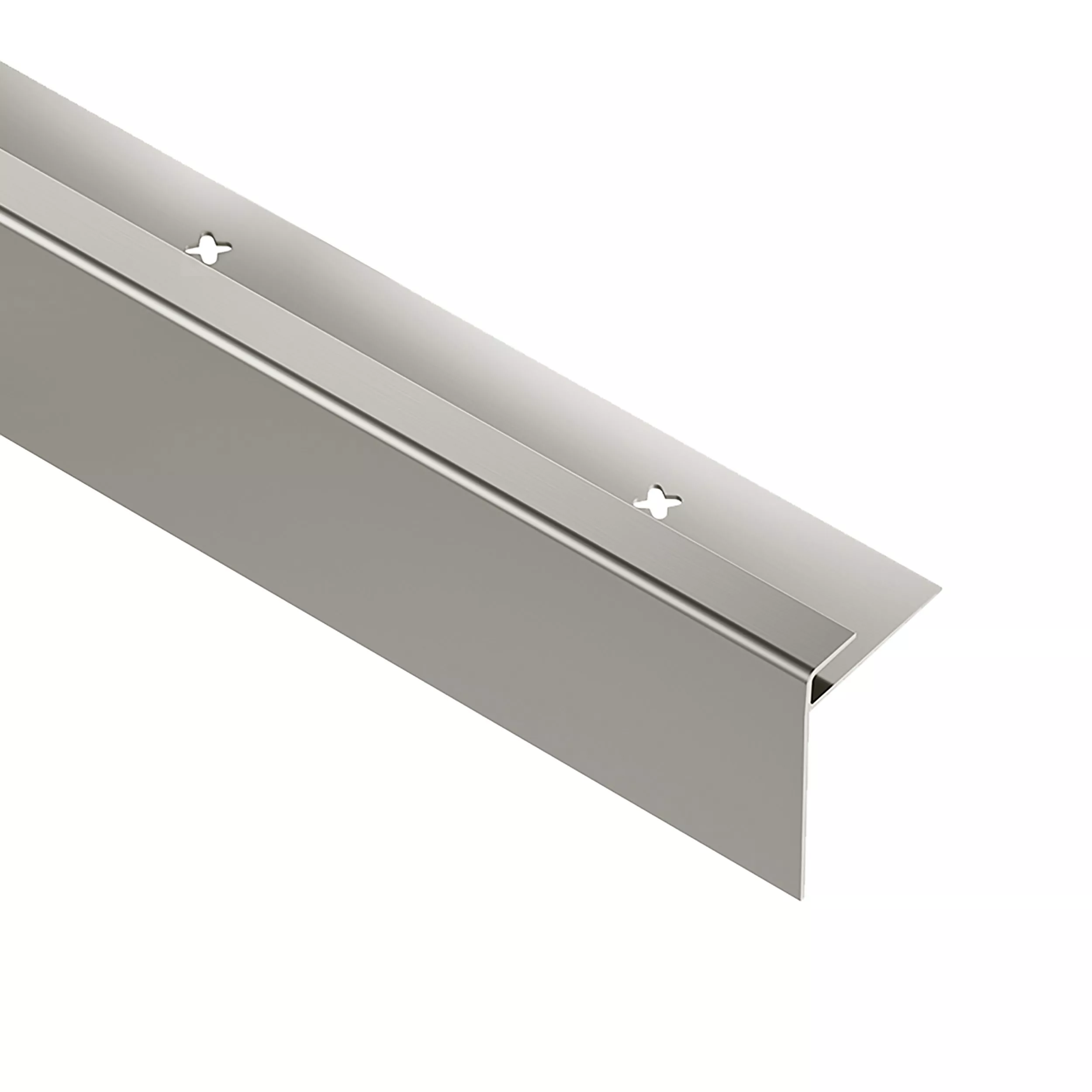 Schluter Vinpro-STEP-R 17/64in. Aluminum Brushed Nickel | Floor and Decor
