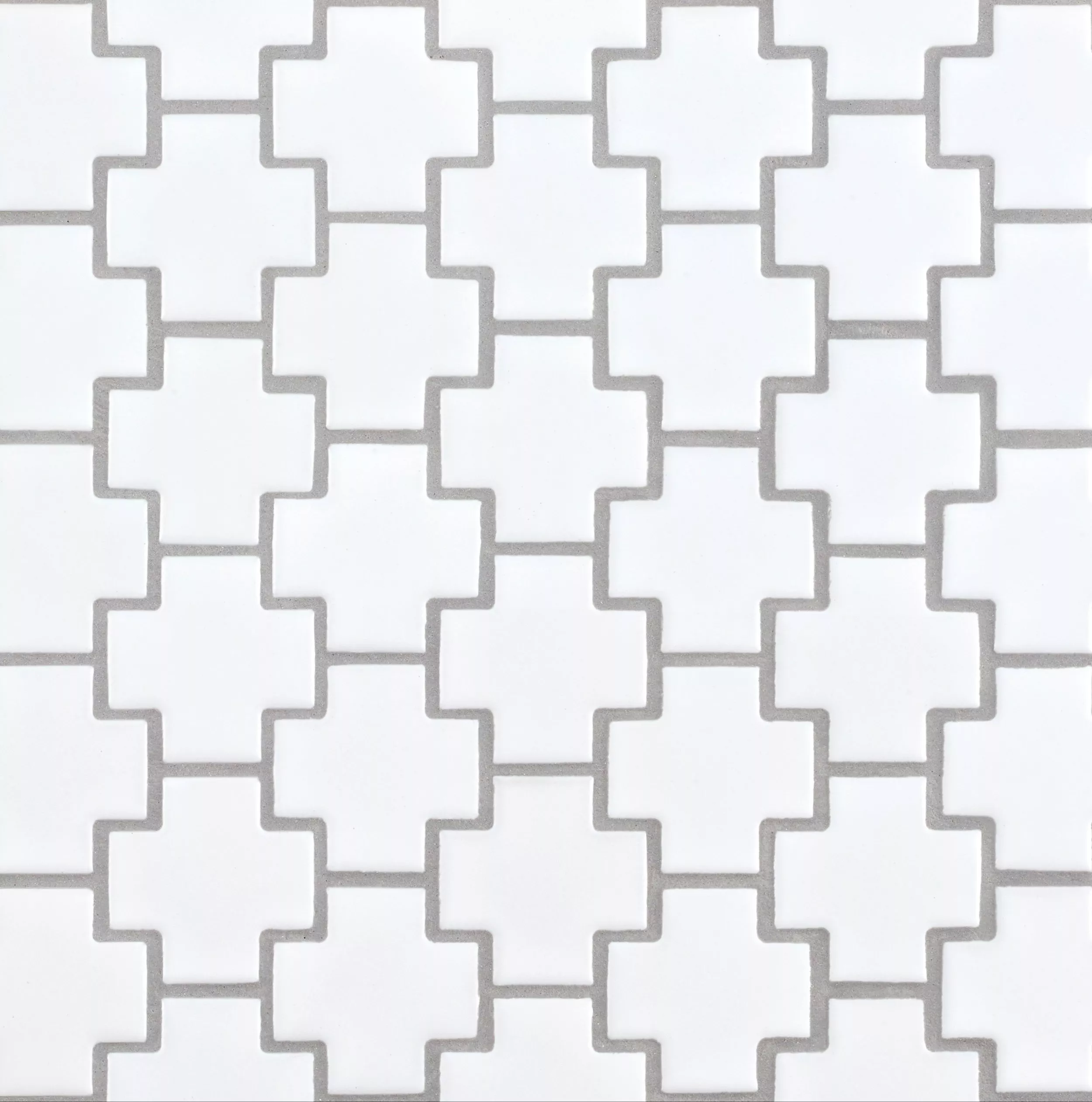 Cloud White Geo Matte Porcelain Mosaic | Floor and Decor