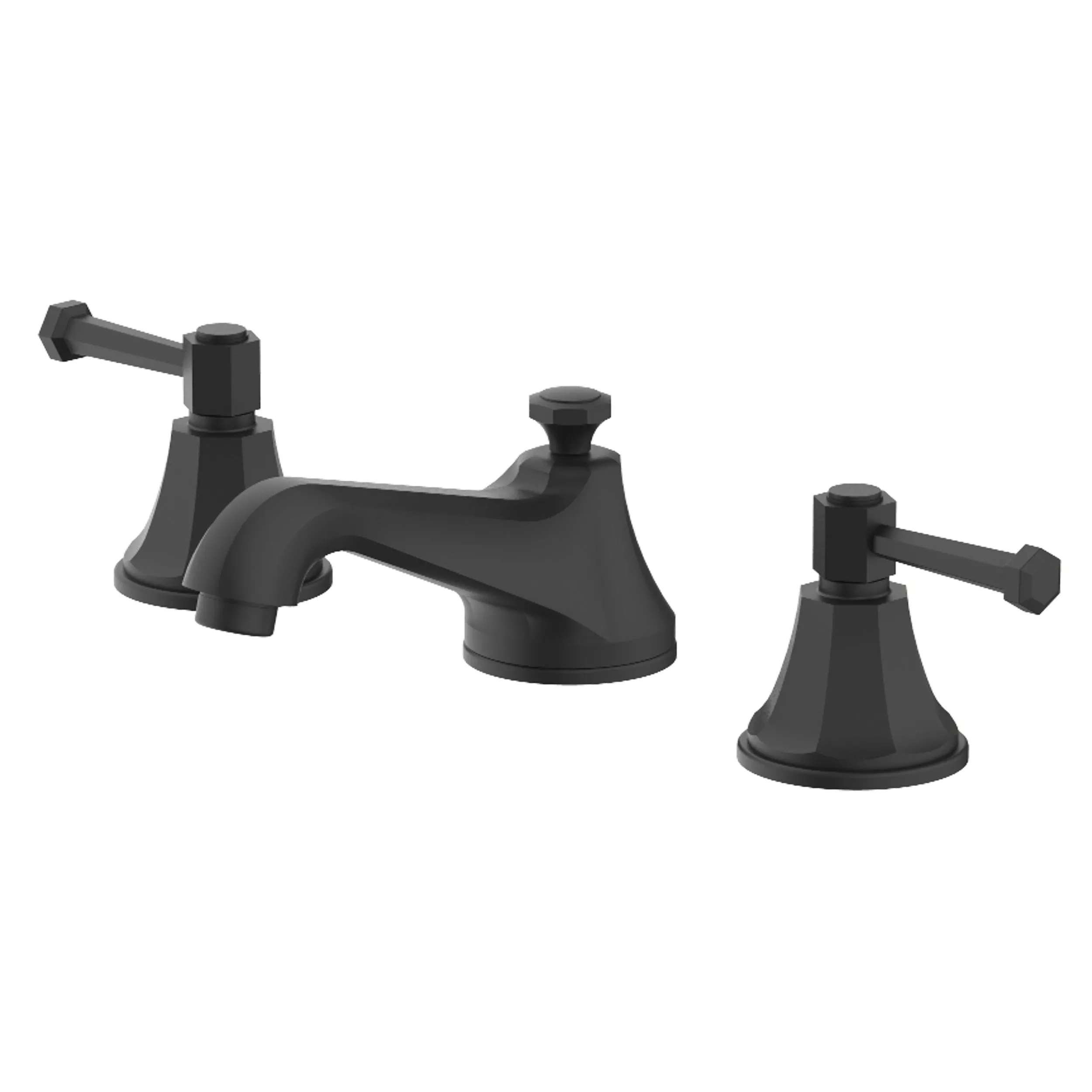 Fleur 8 in. Widespread Matte Black Faucet | Floor and Decor