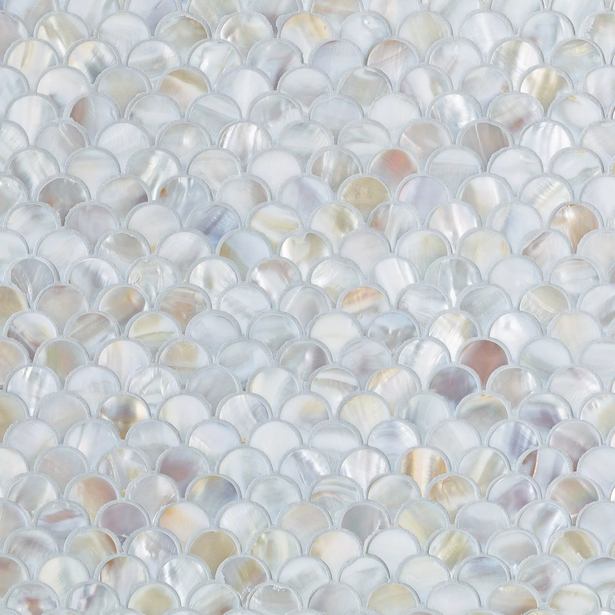Mother of Pearl Fan Marble Mosaic | Floor and Decor