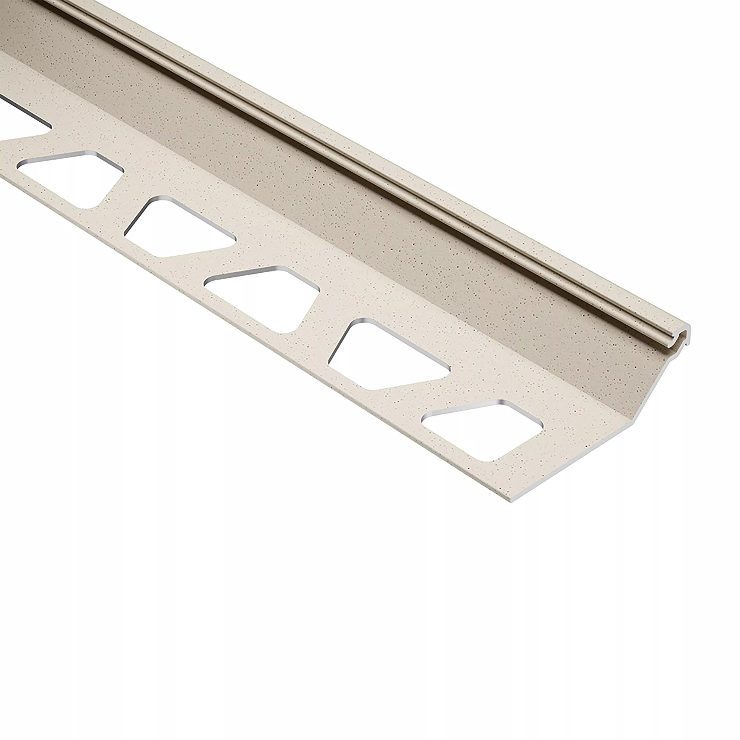 Schluter Finec-SQ Trim 1/2in. Aluminum Ivory | Floor and Decor