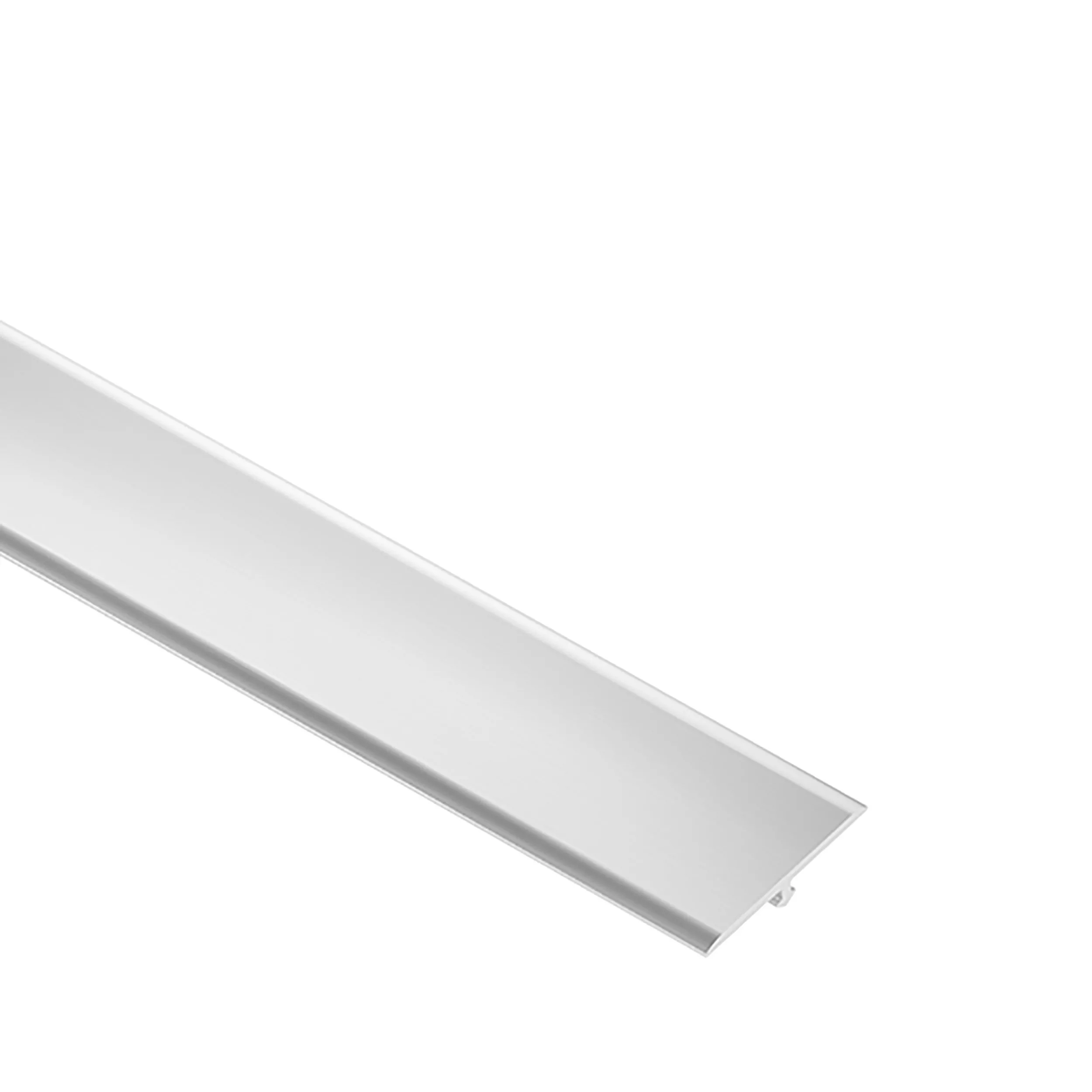 Schluter Vinpro-T 1in. Wide Transition Aluminum Brushed Chrome | Floor ...