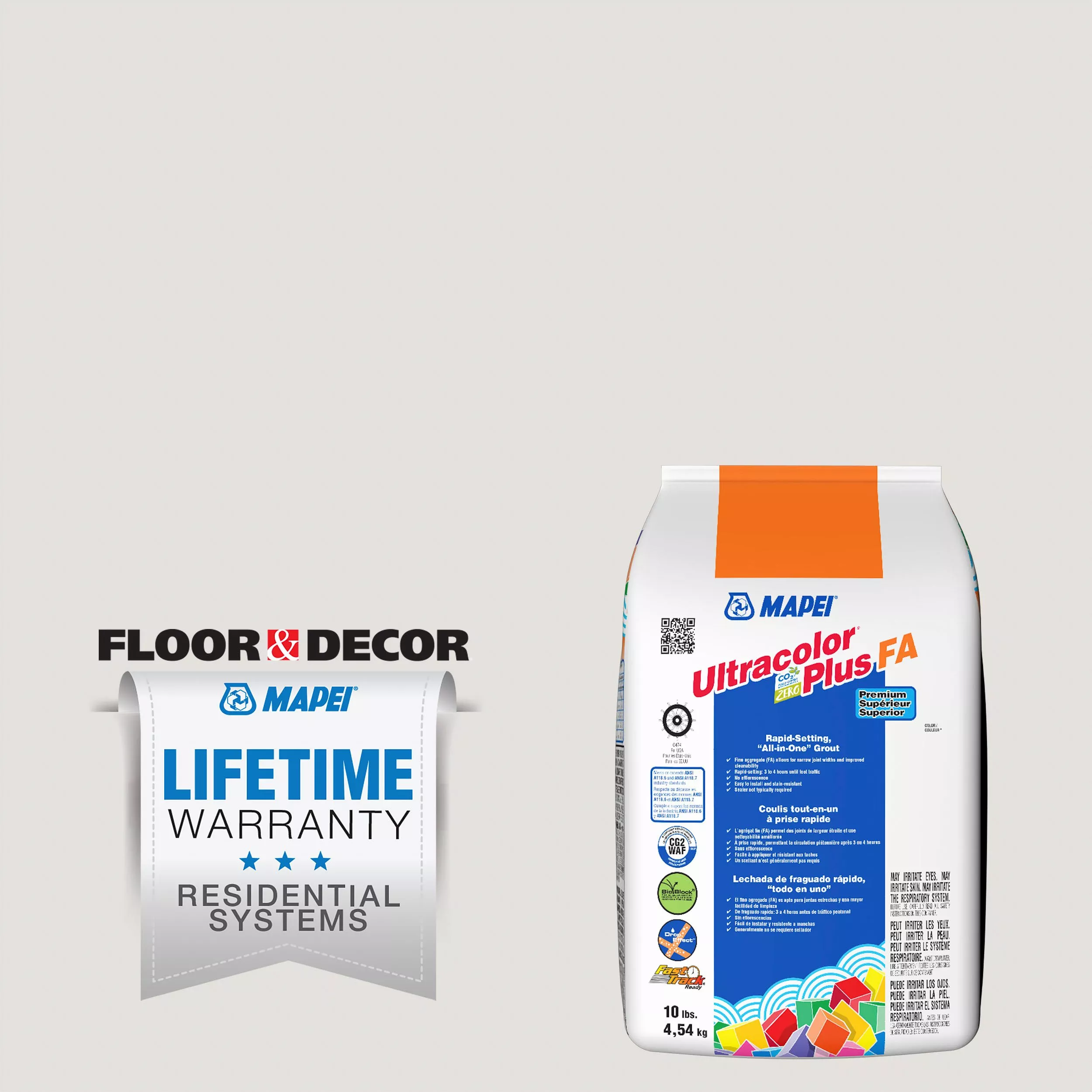 Mapei 5221 Moonbeam Ultracolor Plus FA Grout | Floor and Decor
