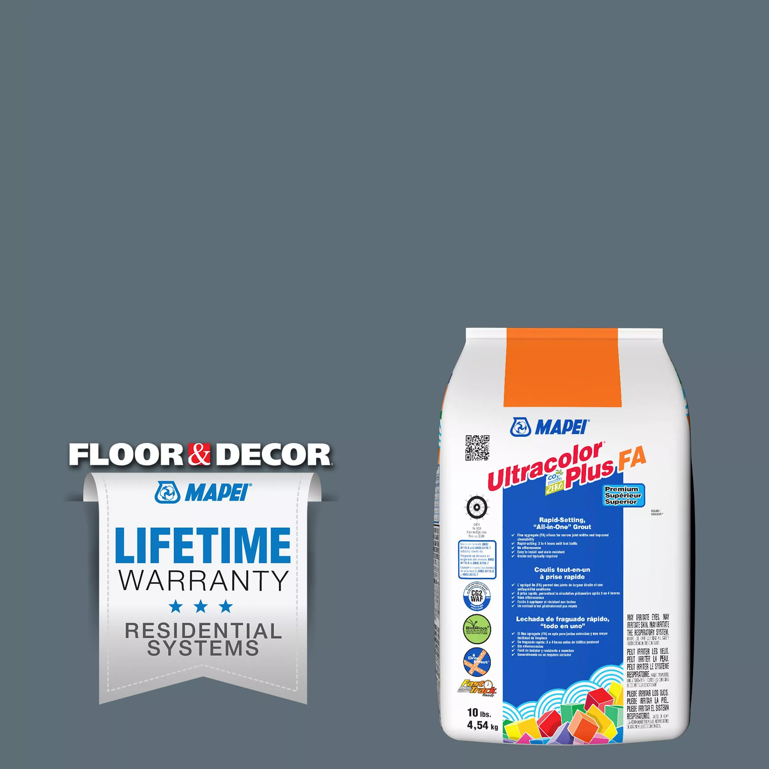 Mapei 5231 Deep Ocean Ultracolor Plus FA Grout | Floor and Decor