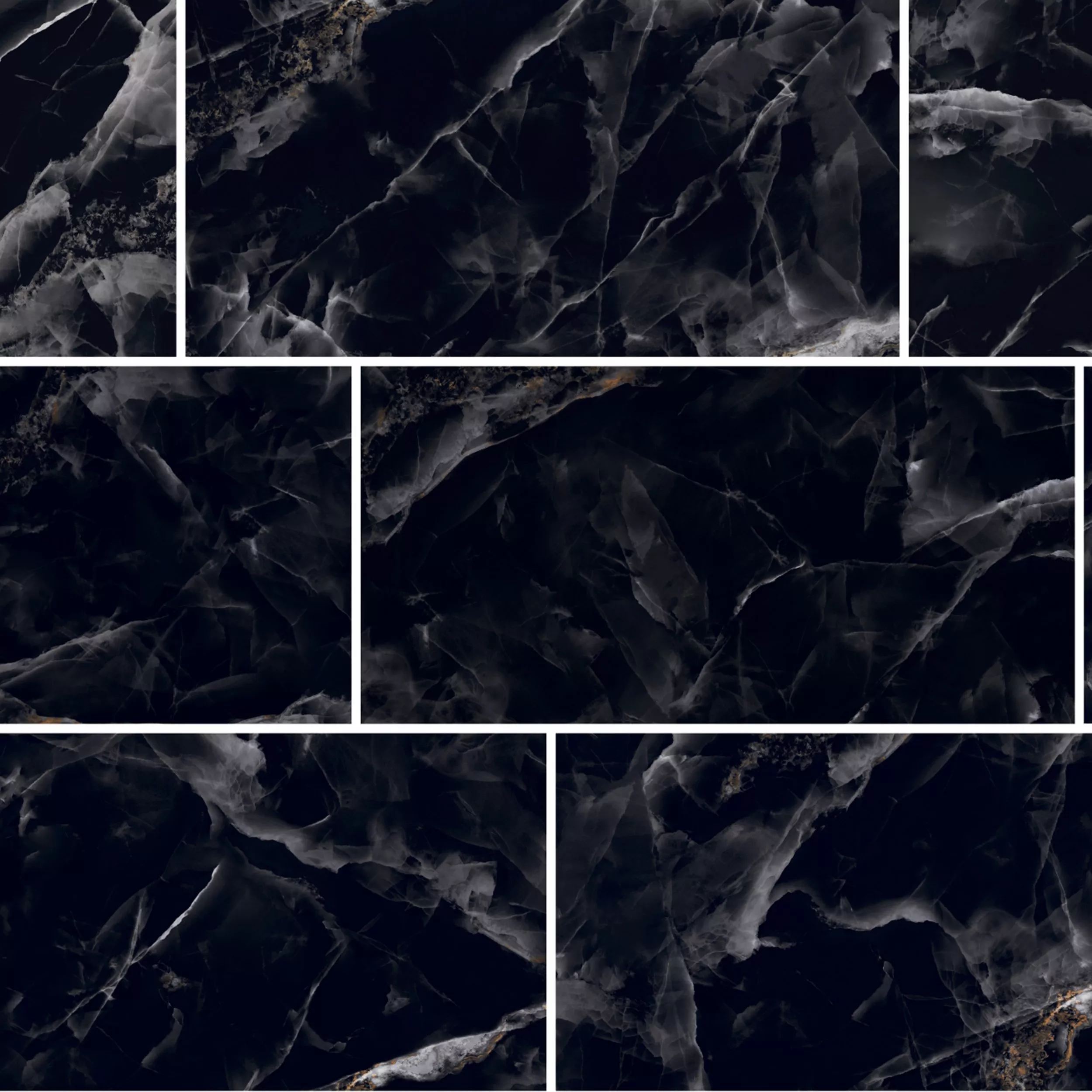 Monaco Noir Polished Porcelain Tile | Floor and Decor