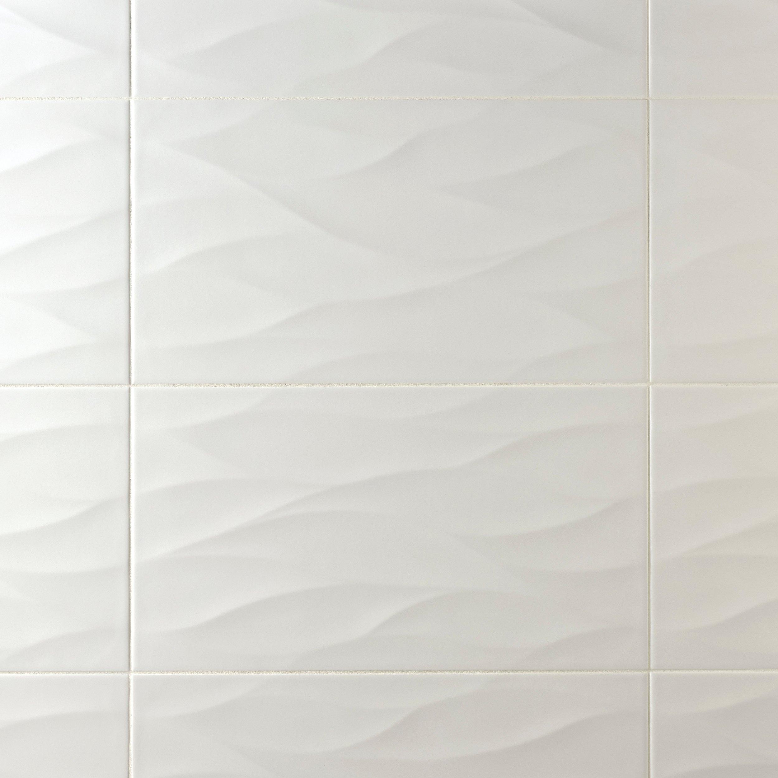 Wave Blanco Ceramic Wall Tile | Floor and Decor