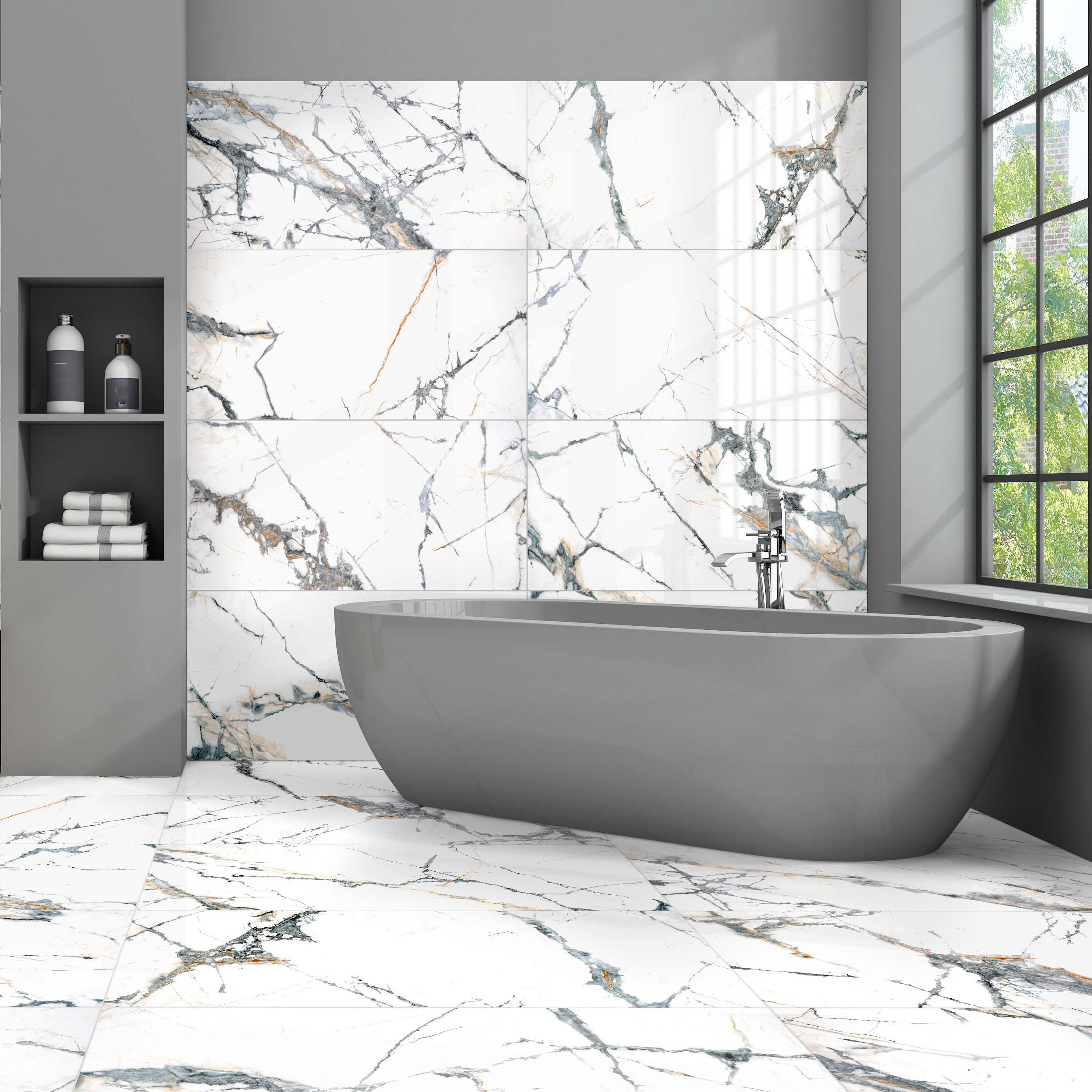 Emilia Polished Porcelain Tile | Floor and Decor