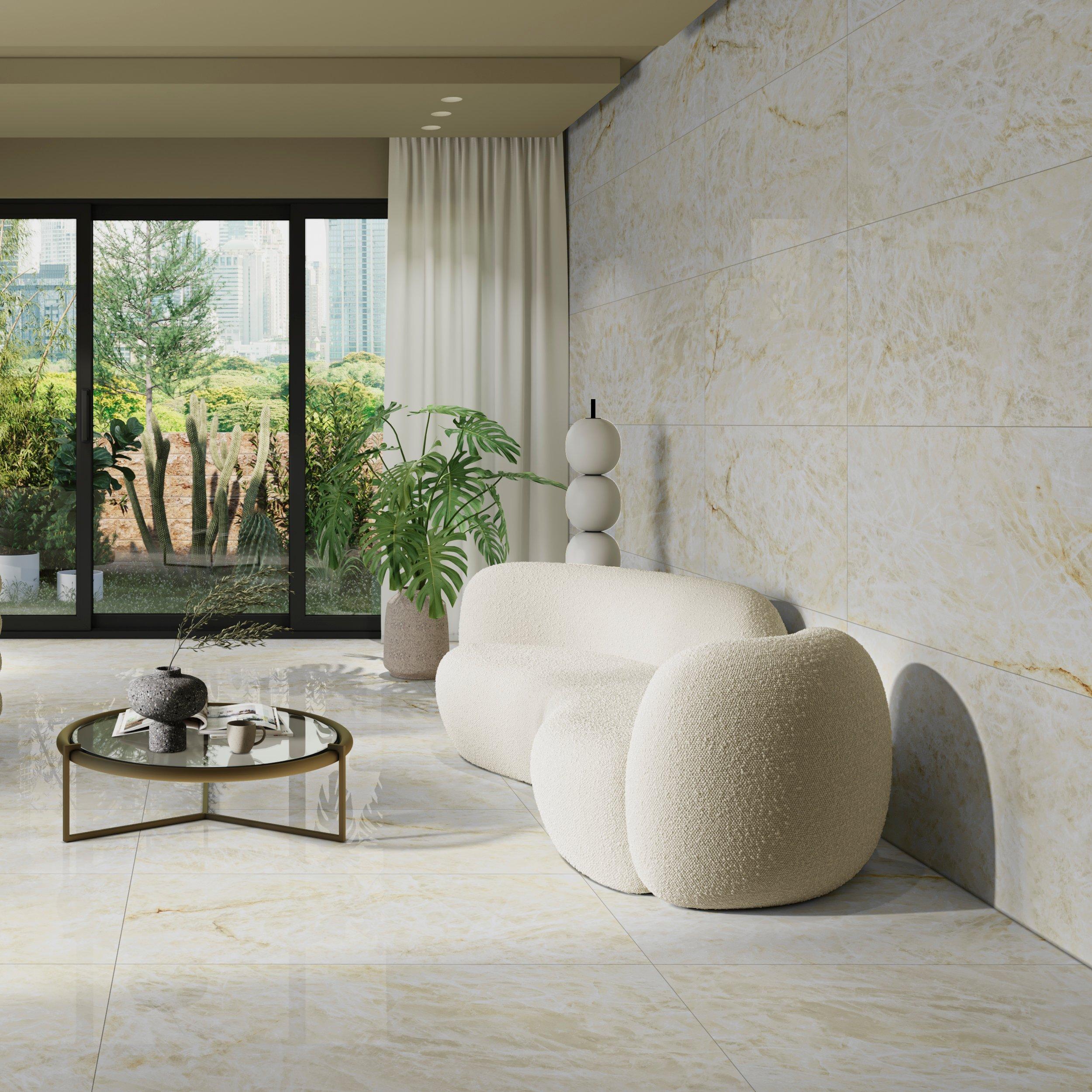Perla Venata Quartzite Polished Porcelain Tile | Floor and Decor