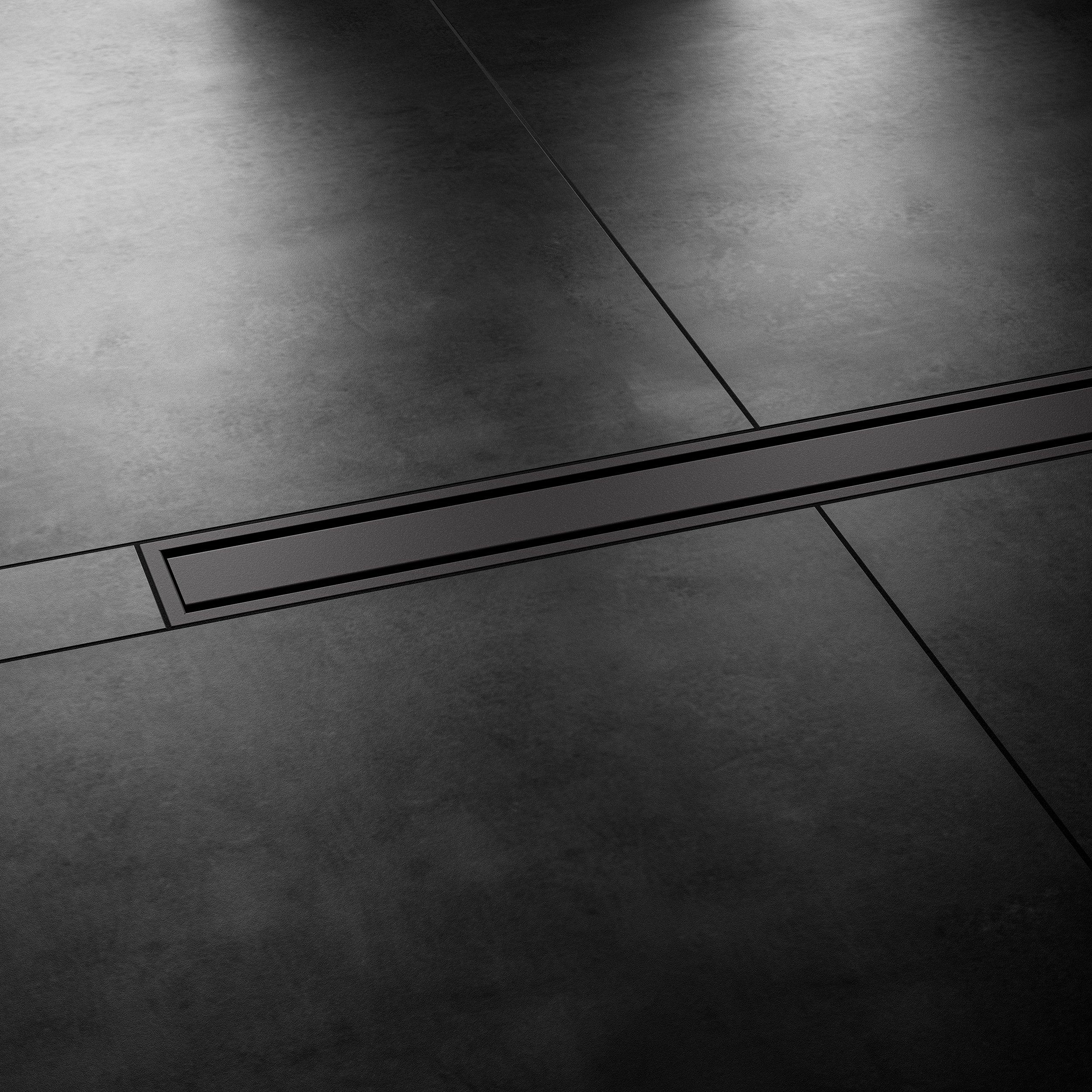 Schluter Kerdi-Line 3/4in. Frame 48in. Solid Grate Dark Anthracite ...