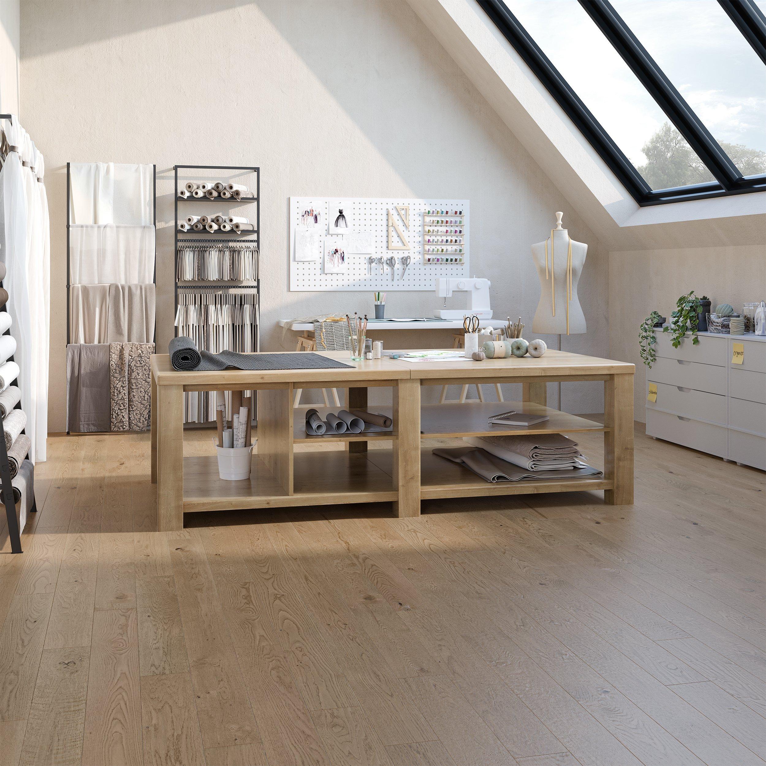 Marion White Oak Smooth Engineered Hardwood | Floor and Decor