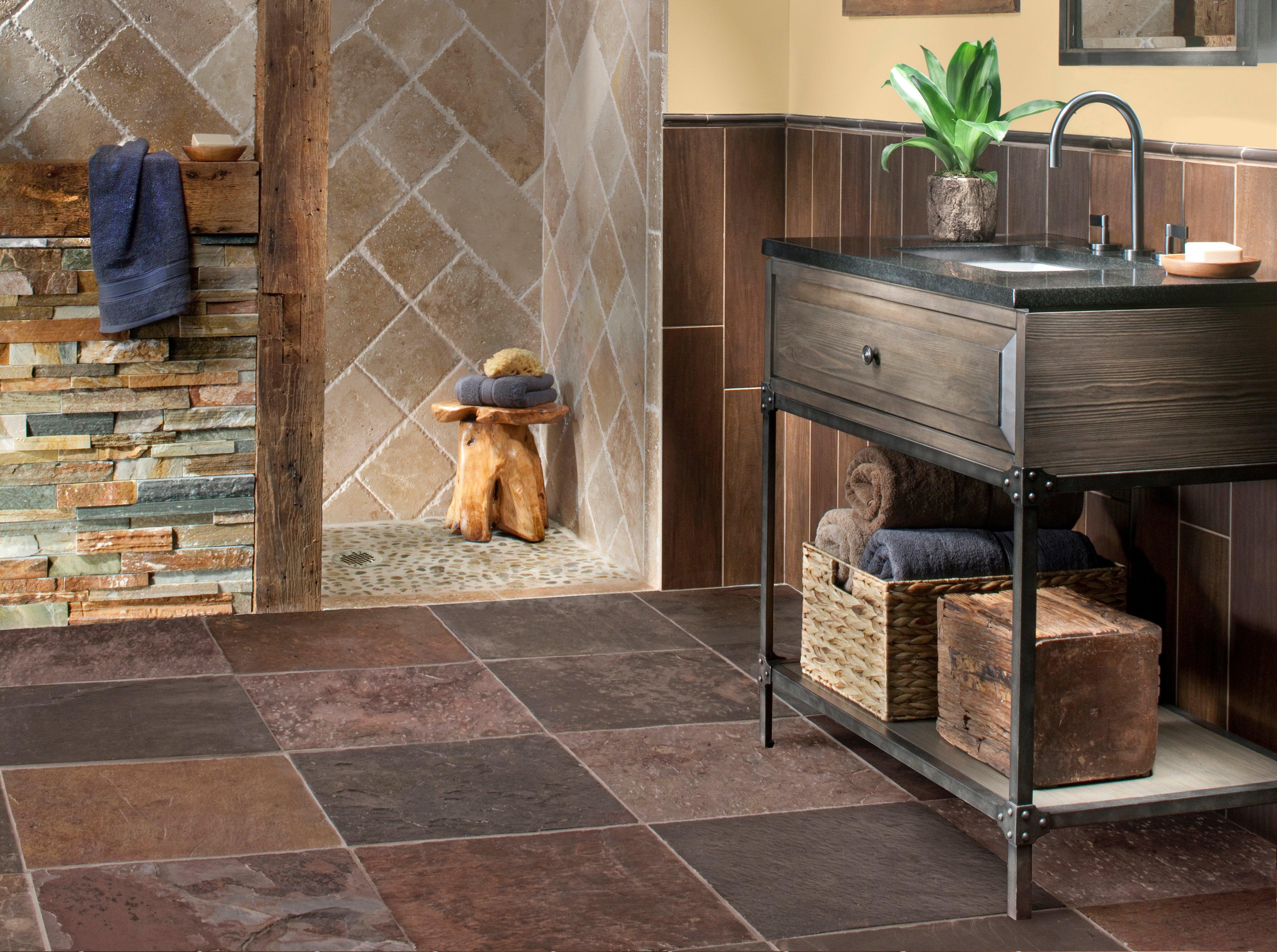 Peacock Multicolor Slate Tile | Floor and Decor