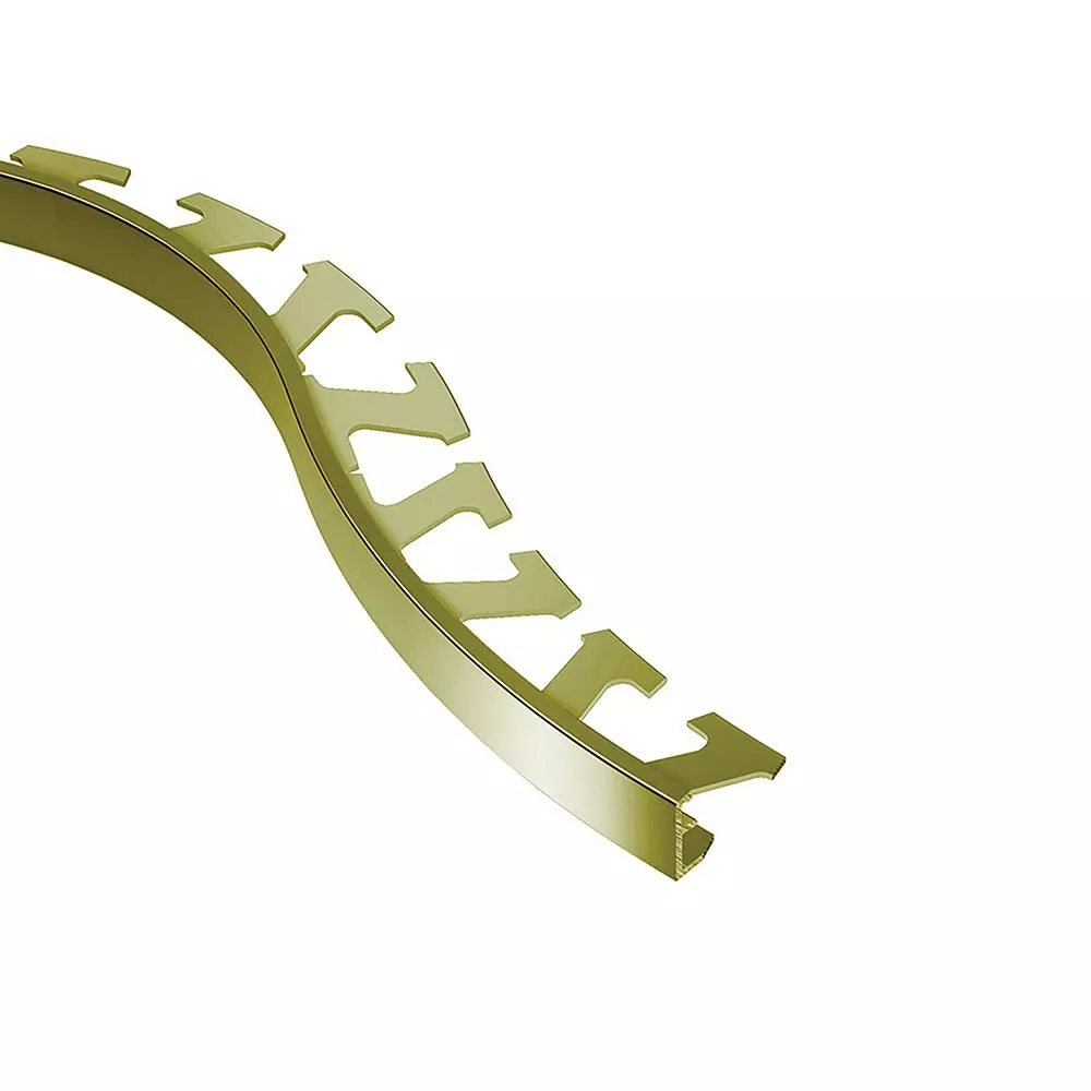 Schluter Schiene-Radius Edge Trim 1/2in. Brass | Floor and Decor