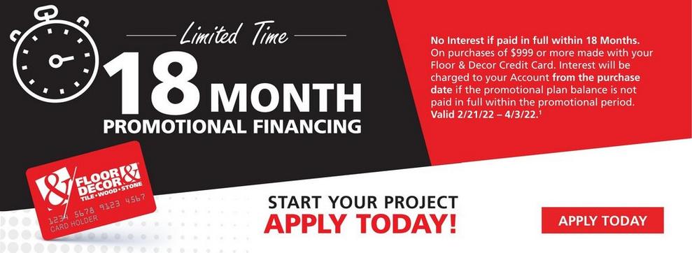 Credit Center | Floor & Decor