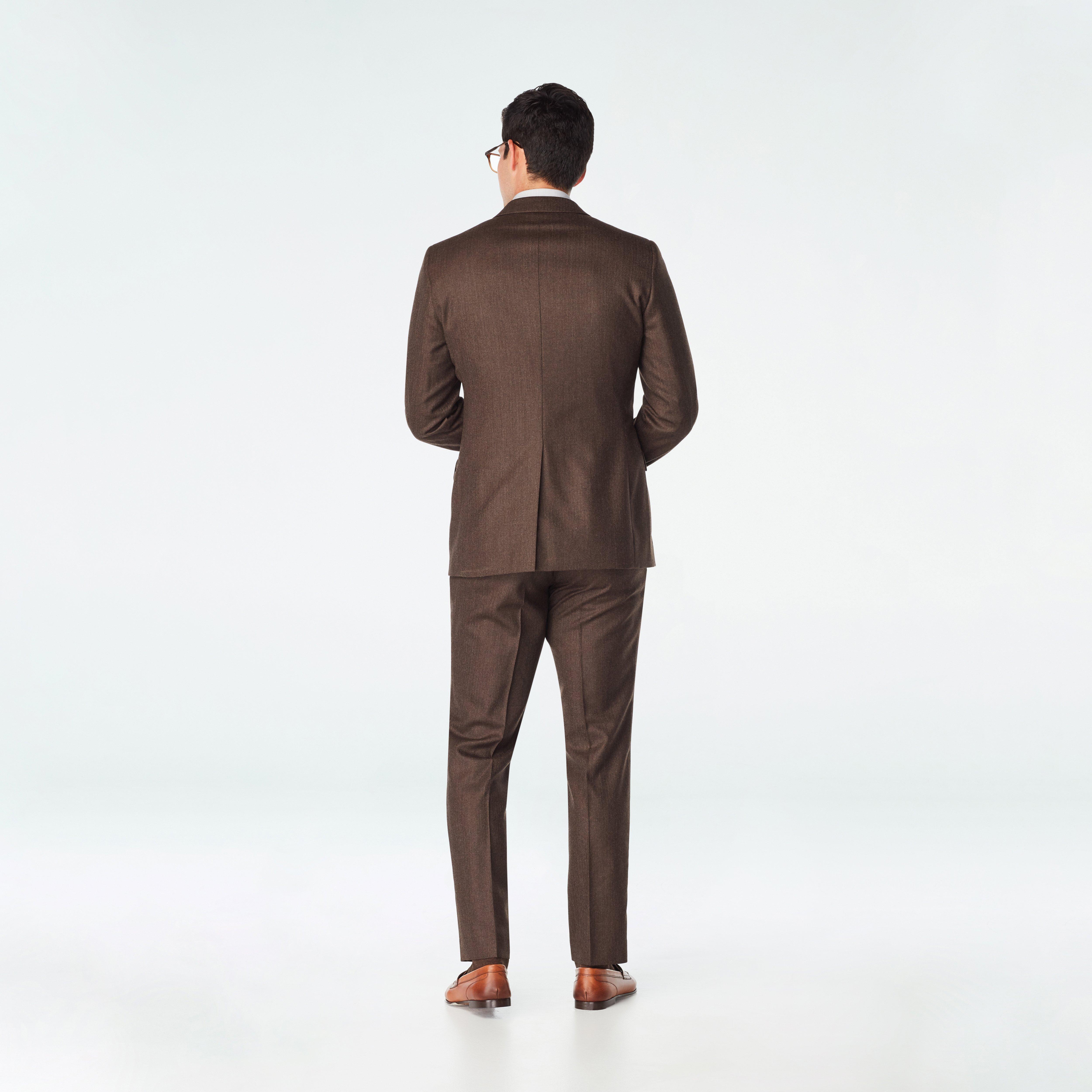 Custom Blazers Made For You - Prescot Herringbone Dark Brown Blazer ...