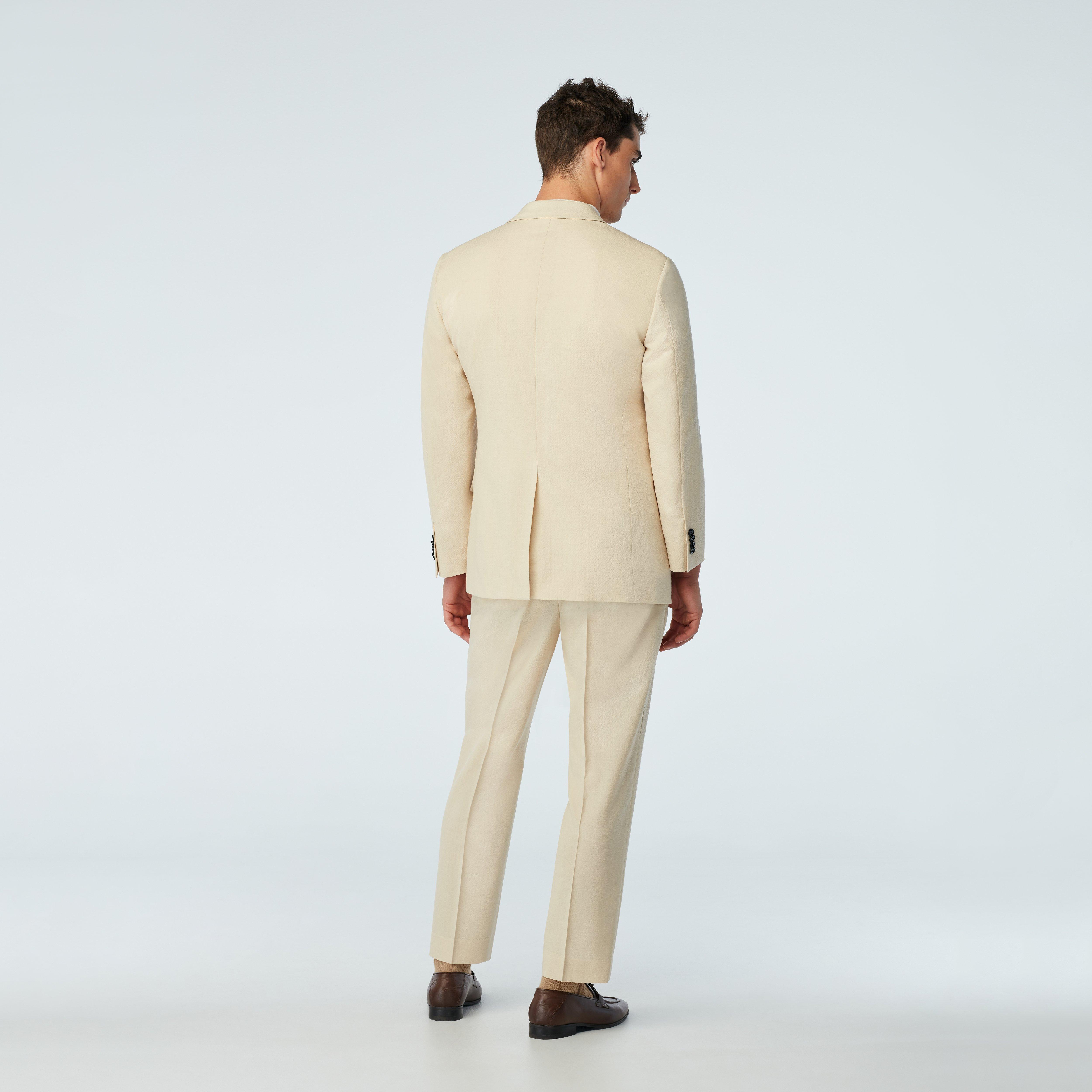 Custom Blazers Made For You - Stapleford Seersucker Cream Blazer ...