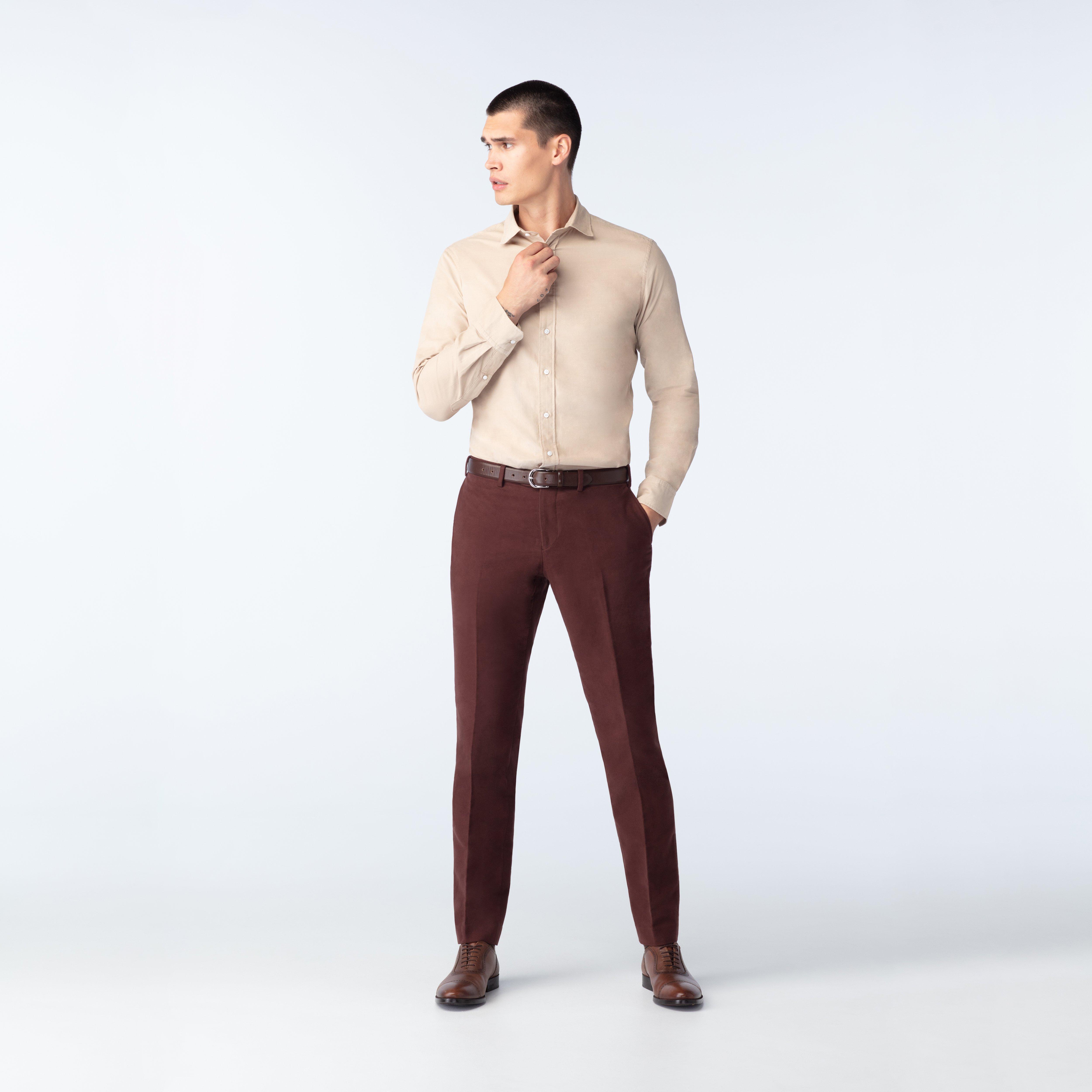 Custom Pants Made For You - Fleetwood Moleskin Mahogany Pants | INDOCHINO