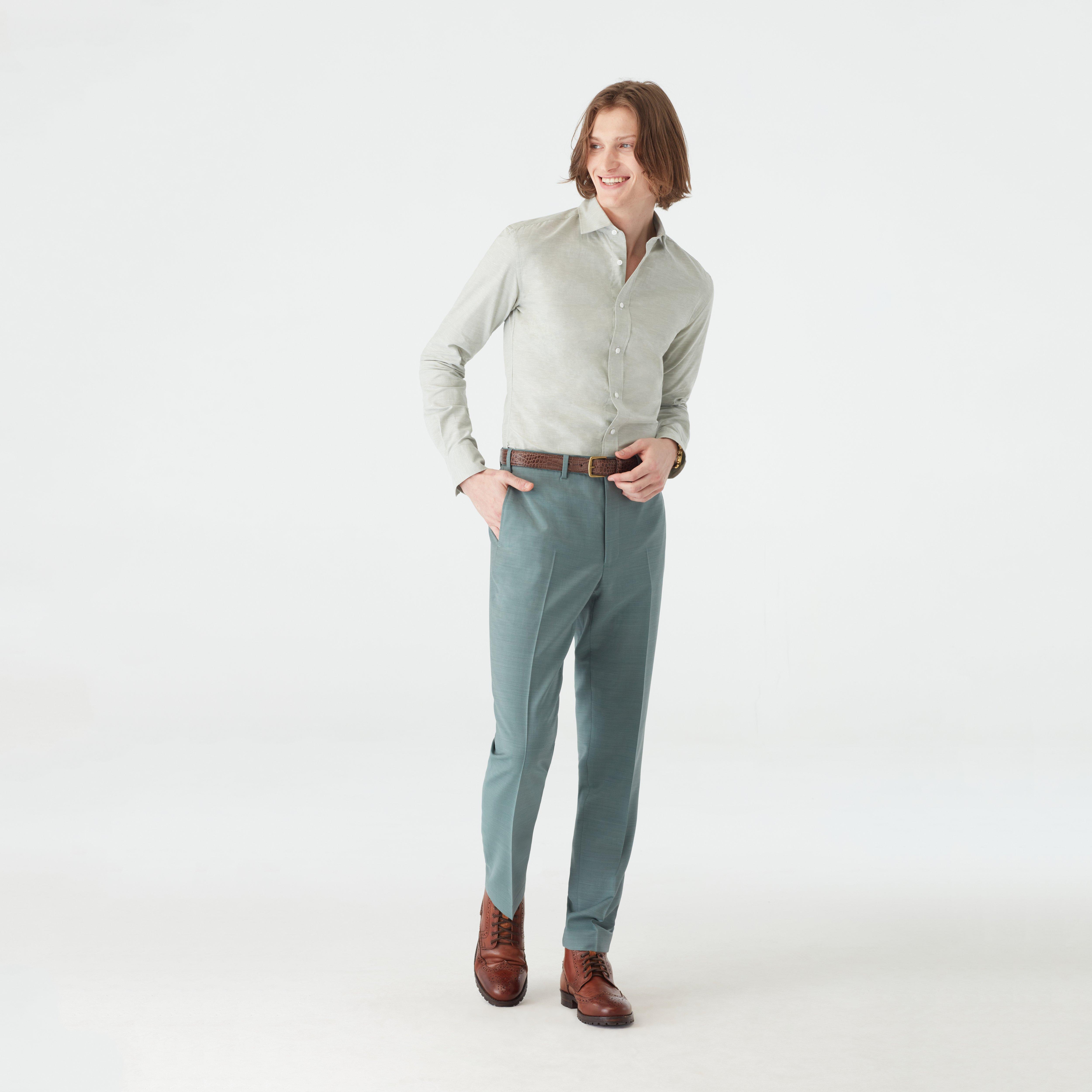 Hamilton Sharkskin Sage Suit