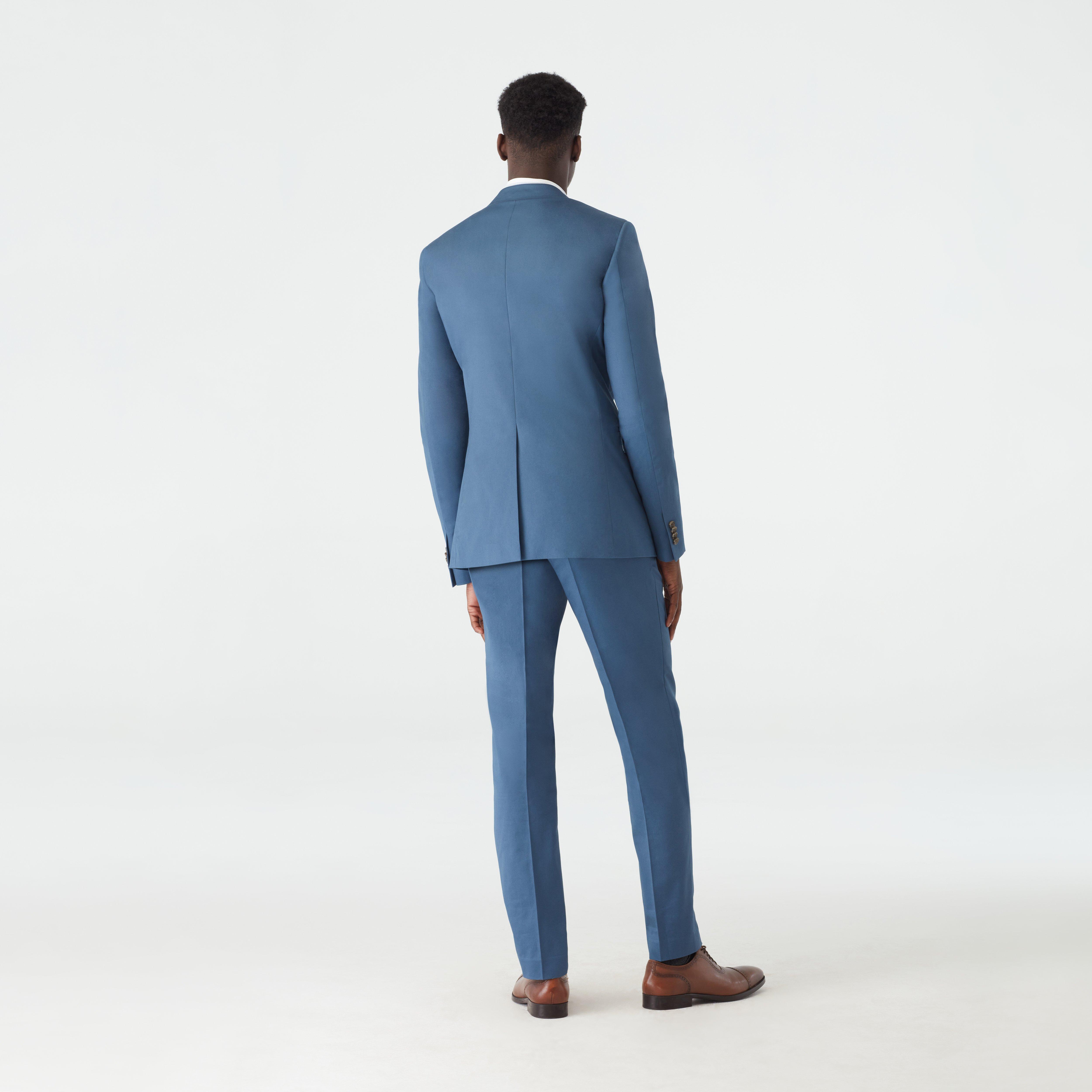 Custom Suits Made For You - Hartley Cotton Stretch Light Blue Suit ...