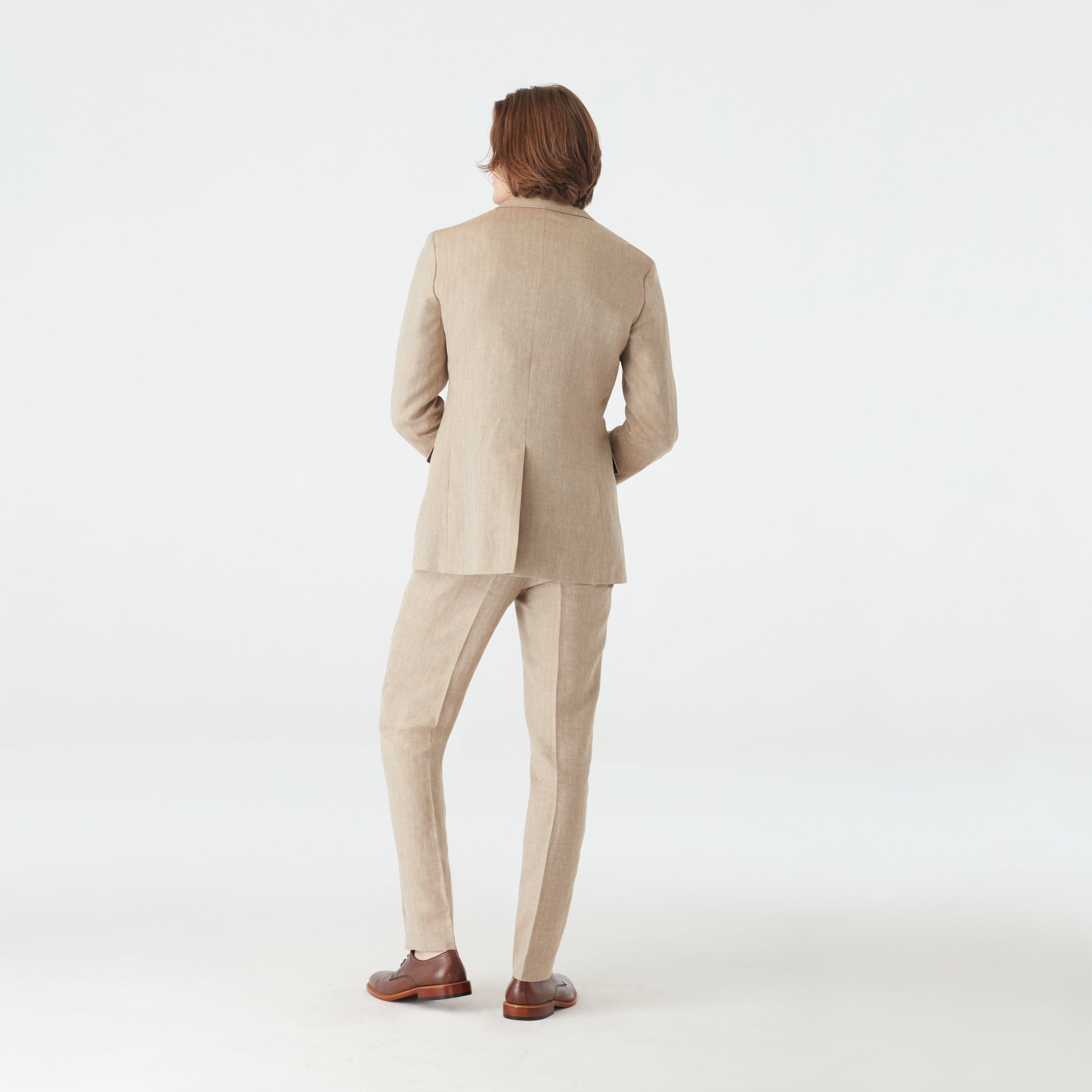 Barnsley Herringbone Light Brown Suit
