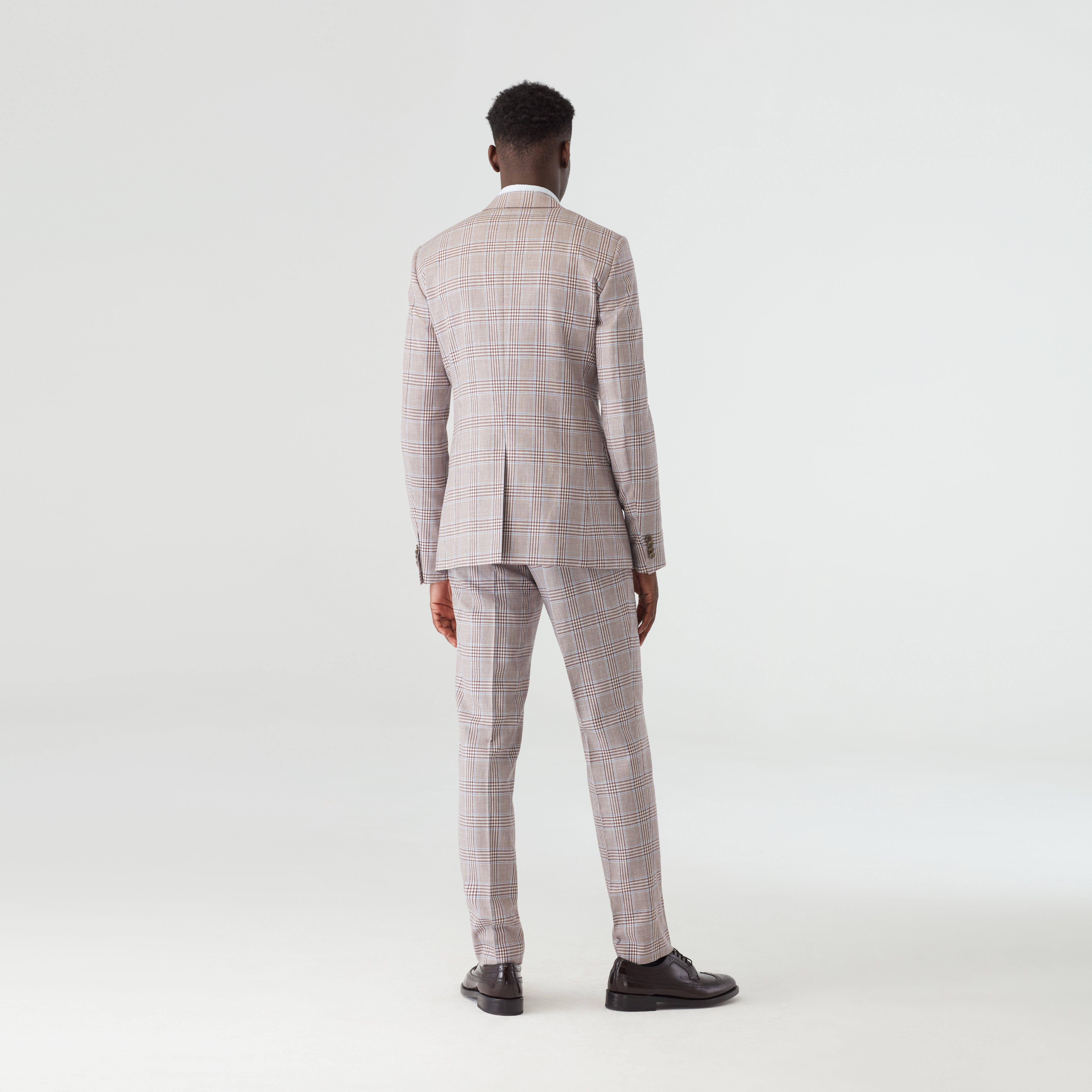 Custom Suits Made For You - Kelby Plaid Burgundy Suit | INDOCHINO
