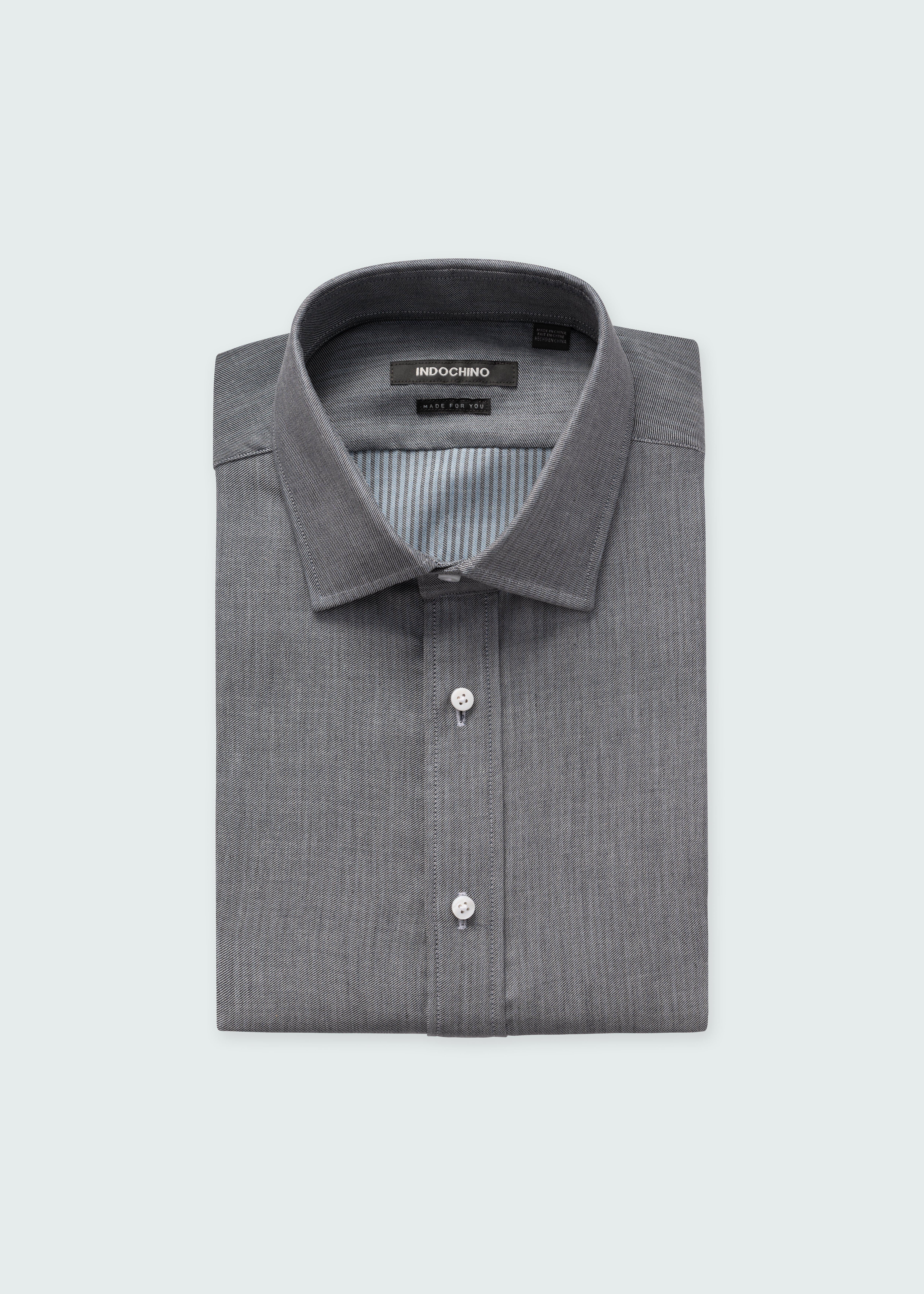 Men's Custom Shirts - Keld Denim Gray Shirt | INDOCHINO
