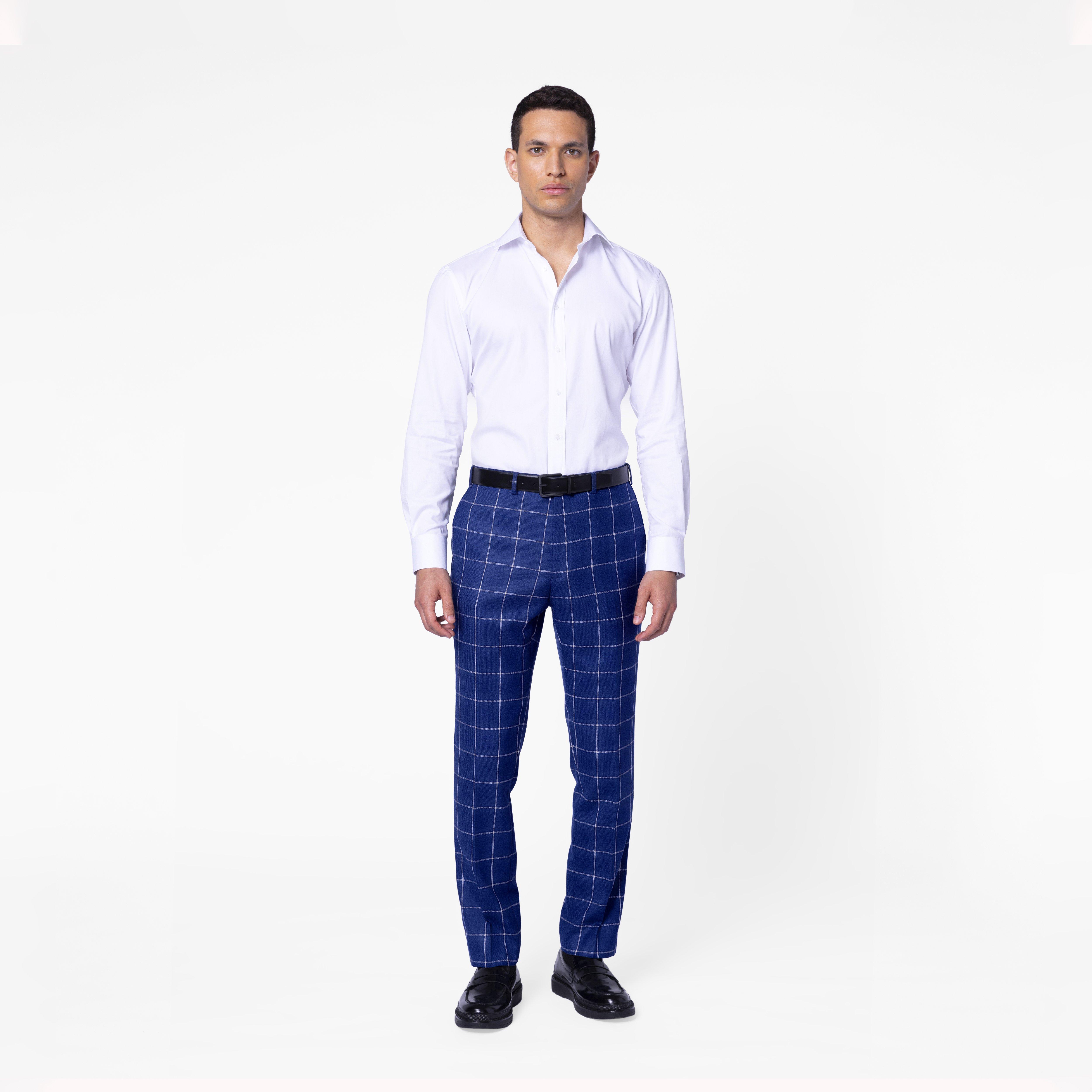 Durham Windowpane Navy Suit
