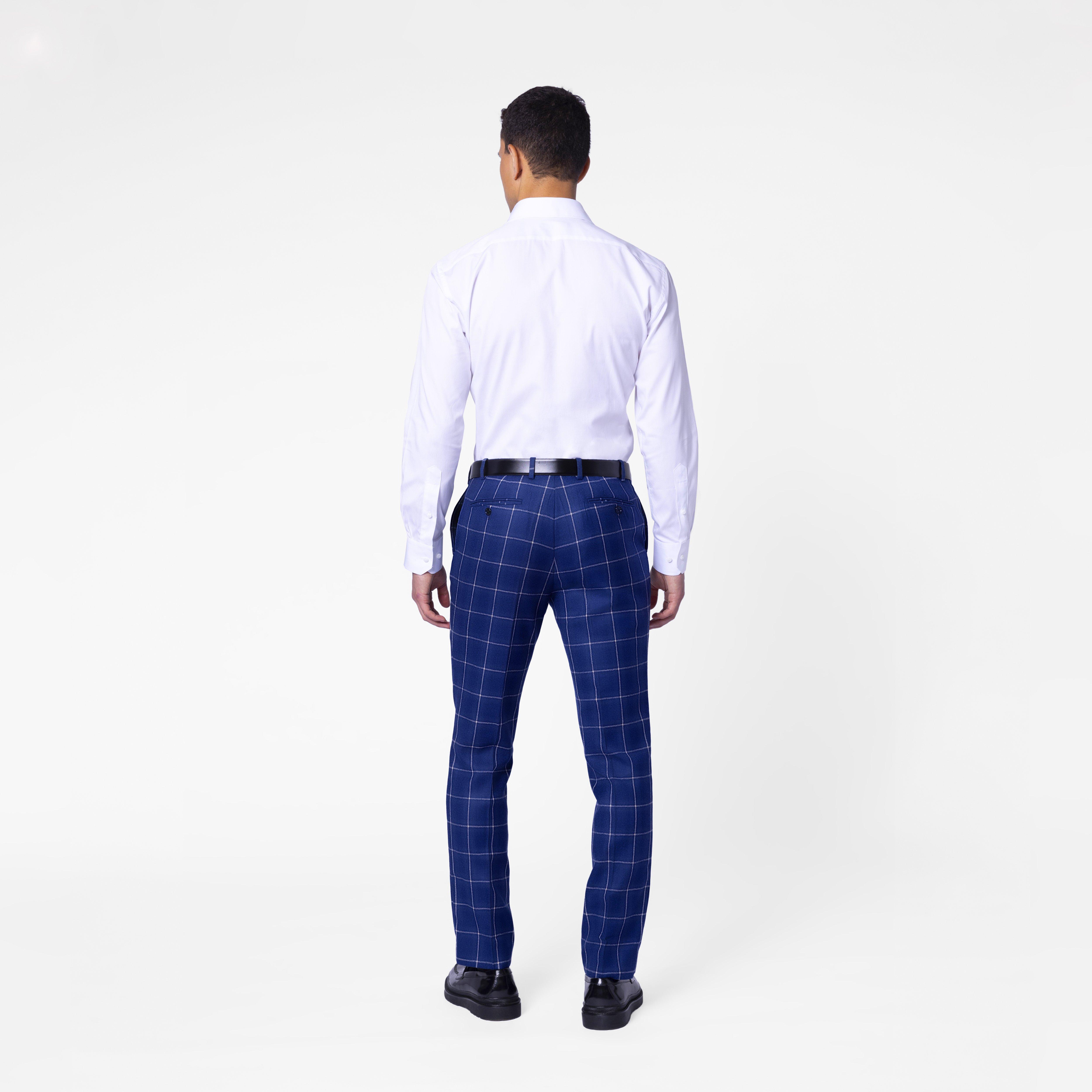 Durham Windowpane Navy Suit