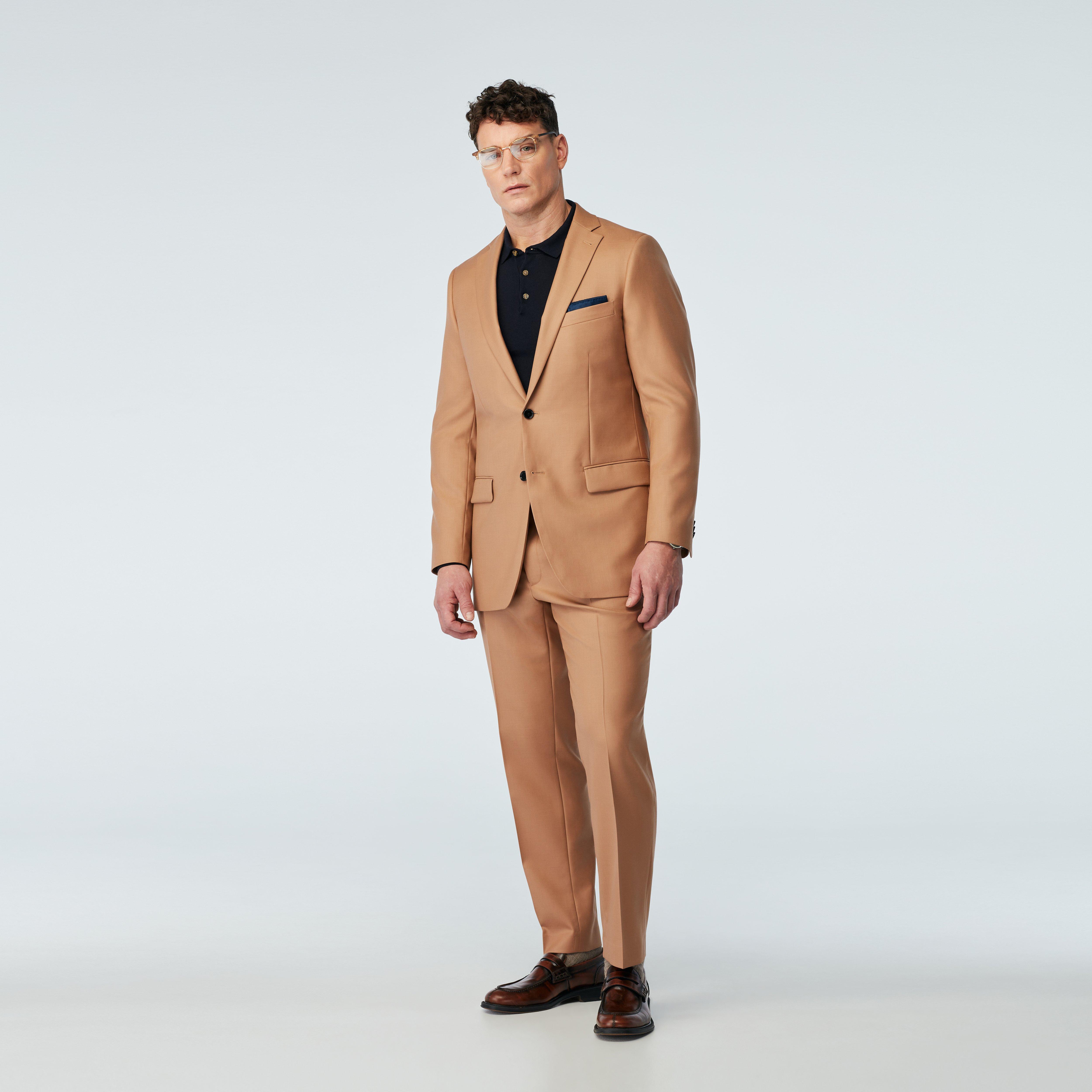 Custom Blazers Made For You - Johnby Twill Tobacco Blazer| INDOCHINO