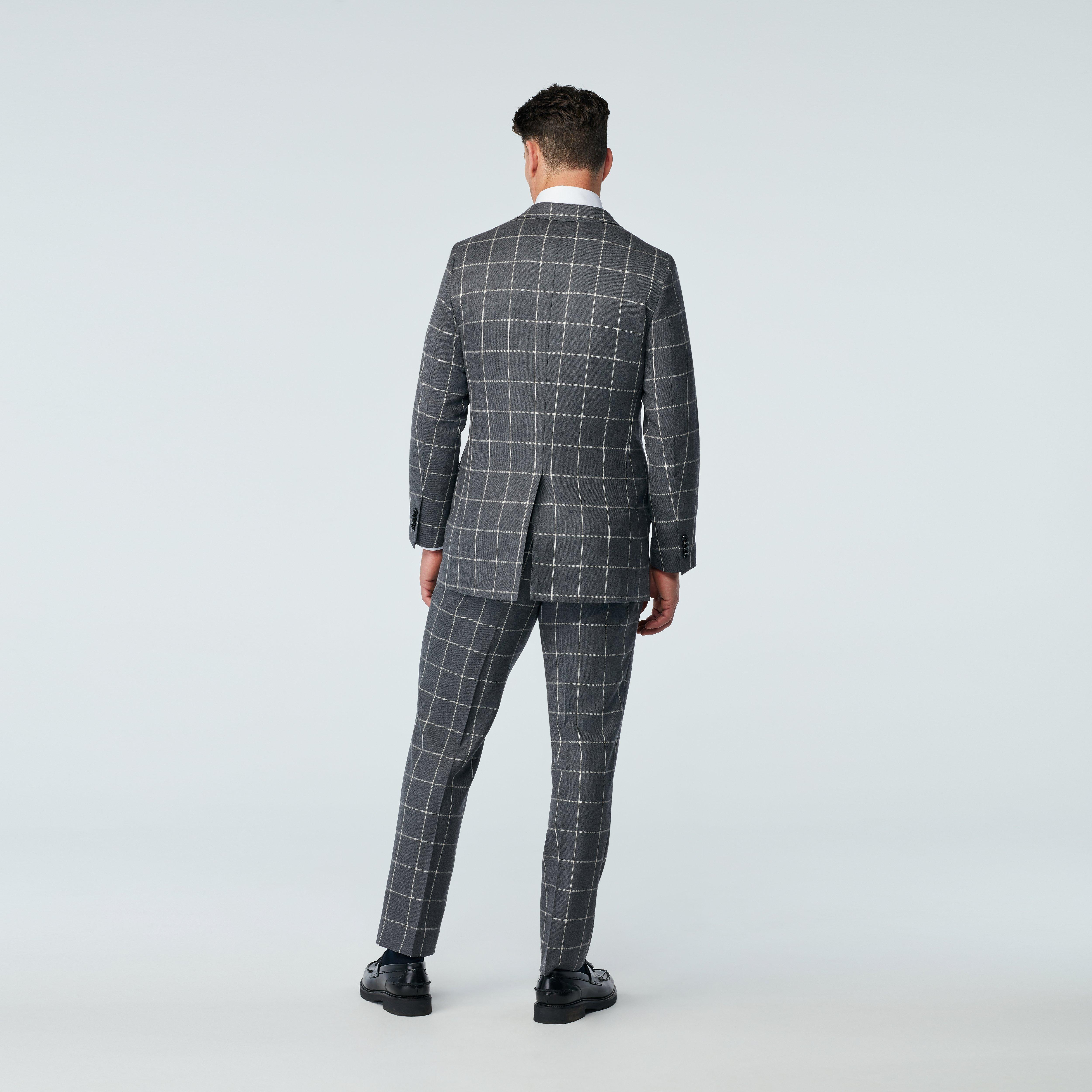 Durham Windowpane Dark Gray Blazer