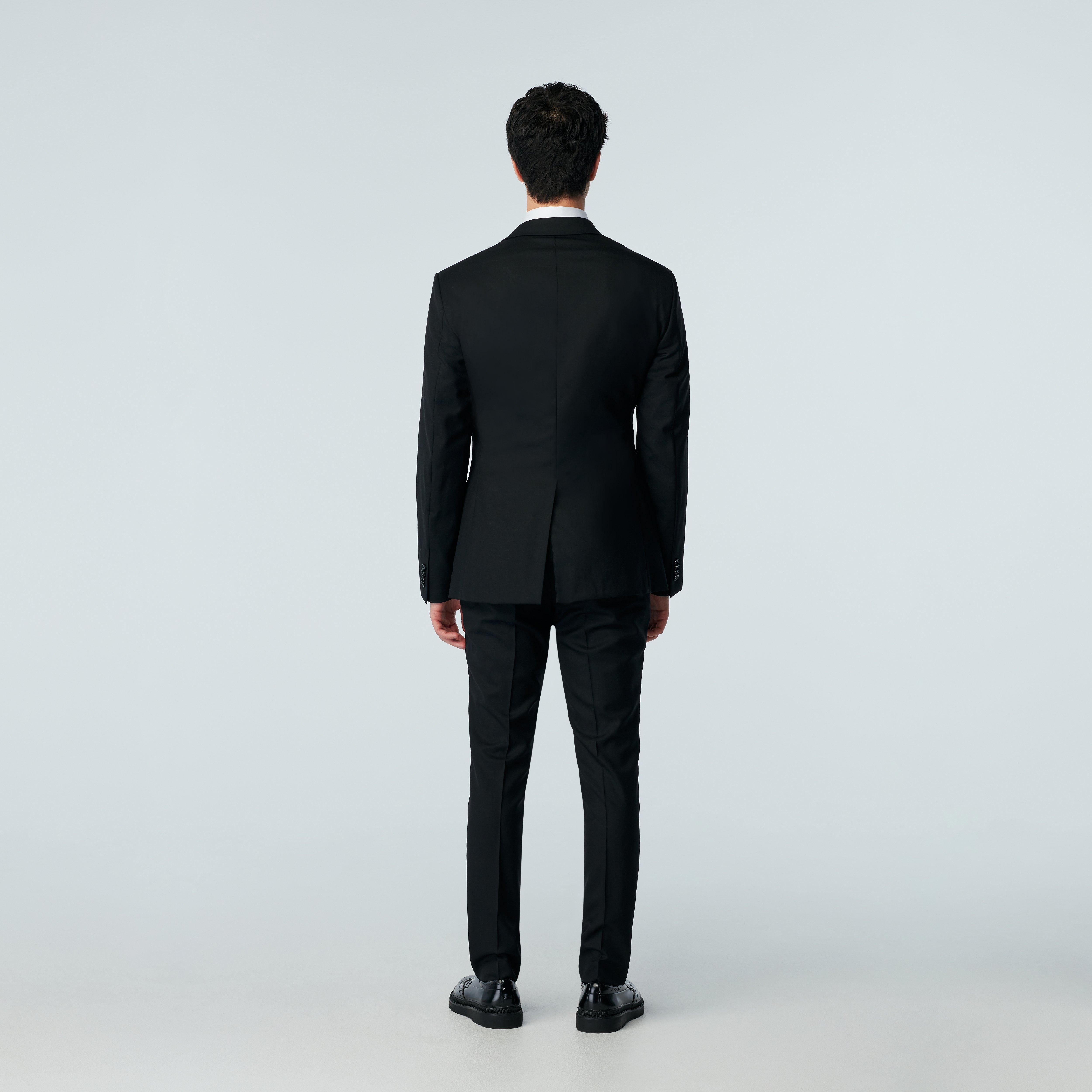 Custom Blazers Made For You - Harrogate Coal Black Blazer | INDOCHINO
