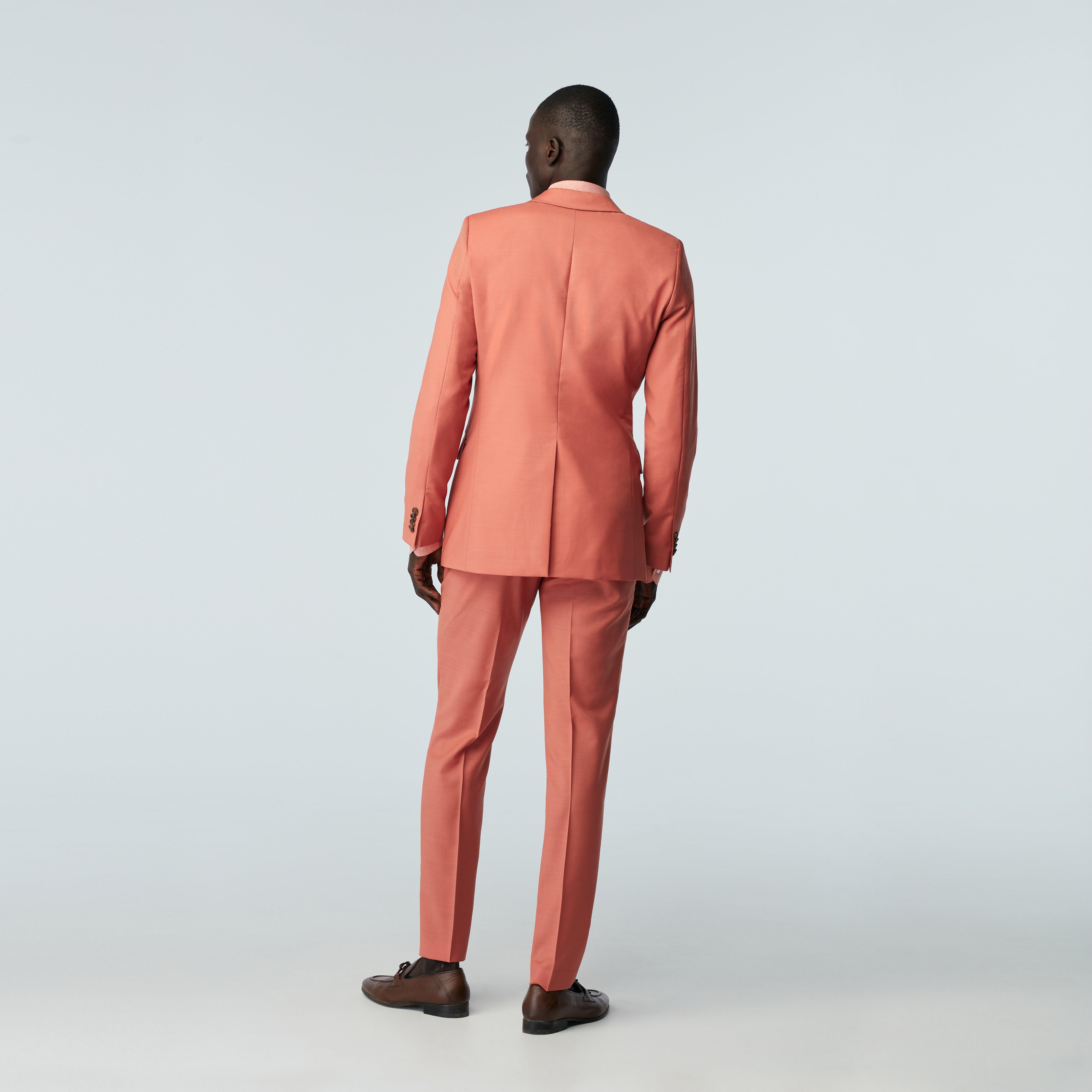 Hamilton Sharkskin Apricot Suit