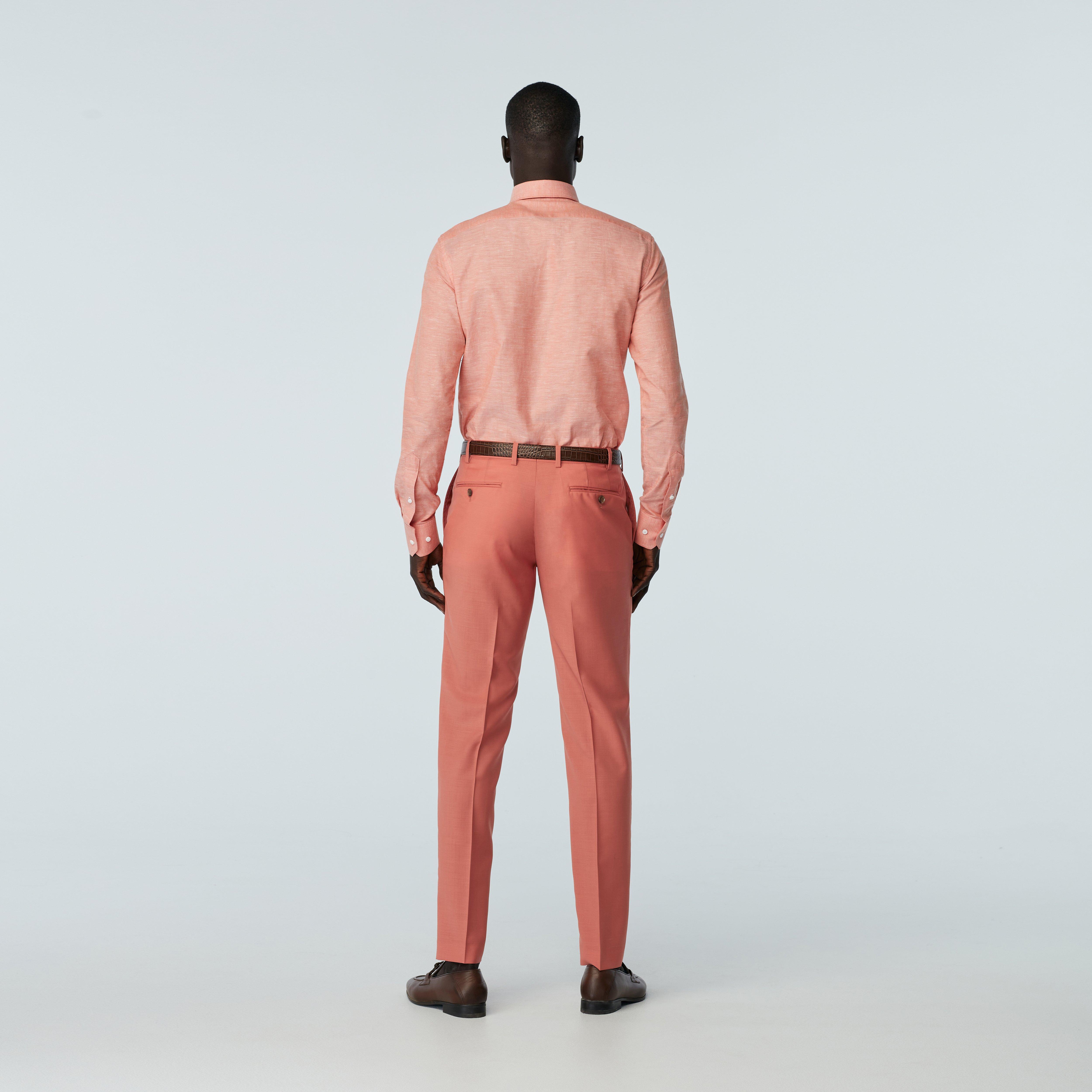 Hamilton Sharkskin Apricot Suit