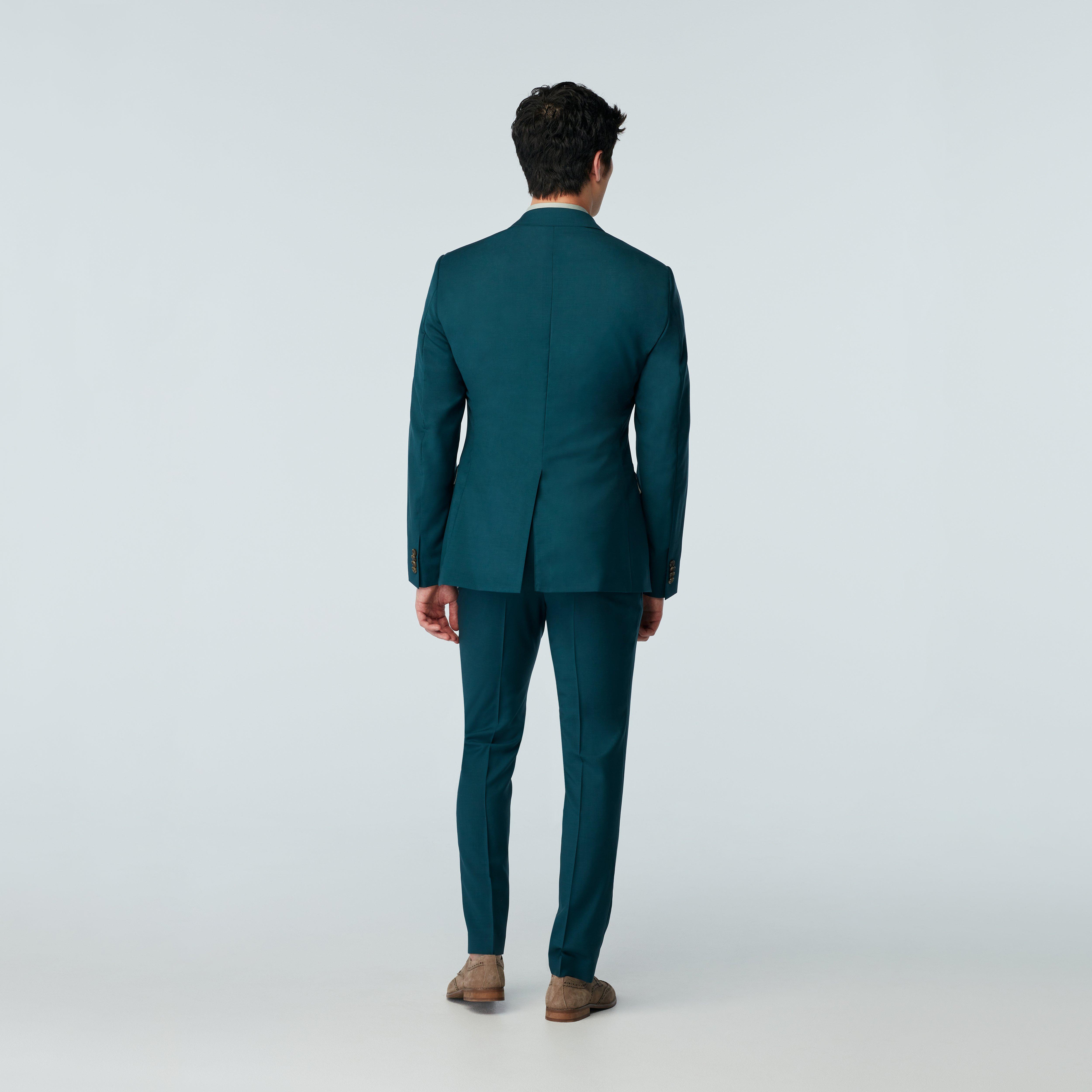 Hamilton Sharkskin Teal Suit