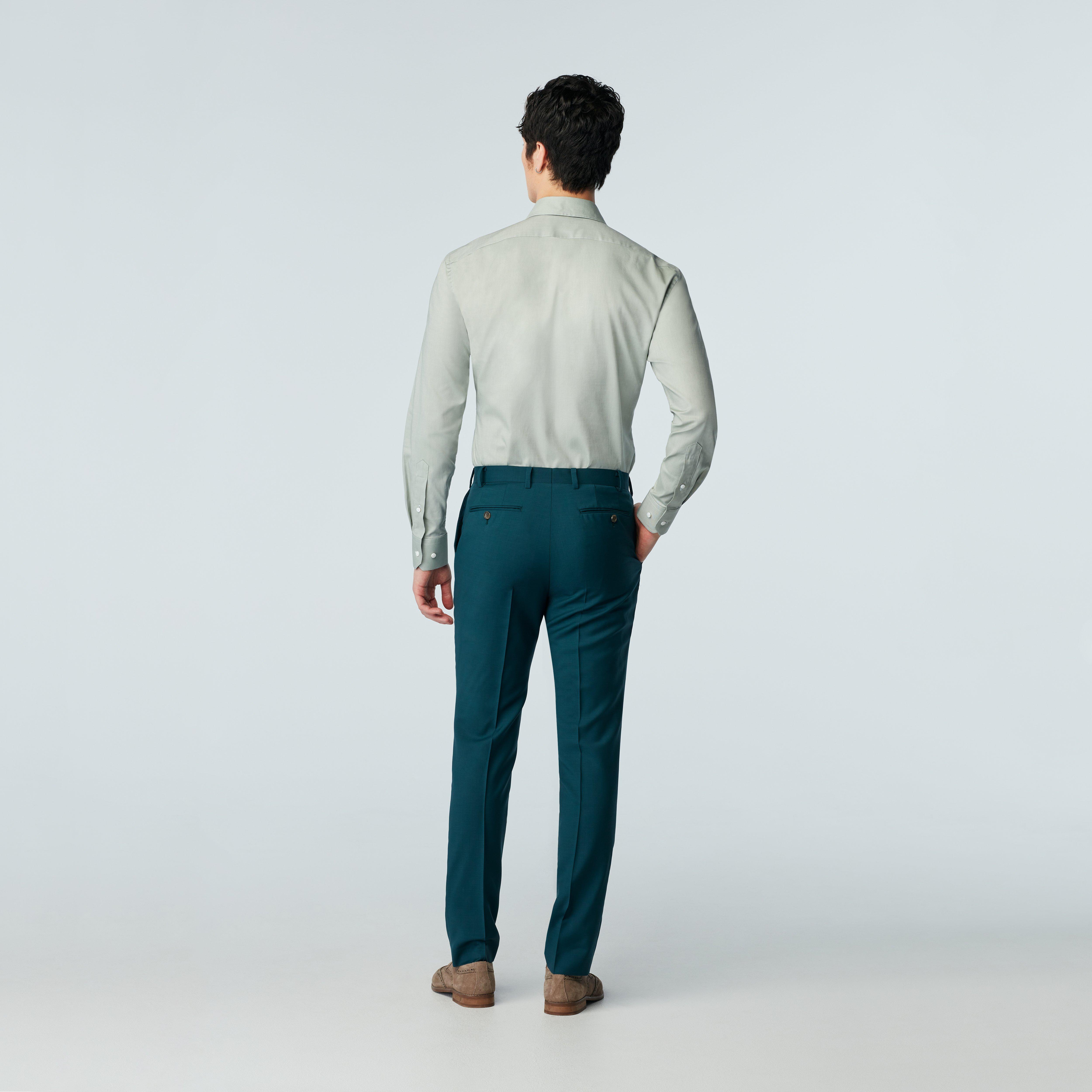 Hamilton Sharkskin Teal Pants