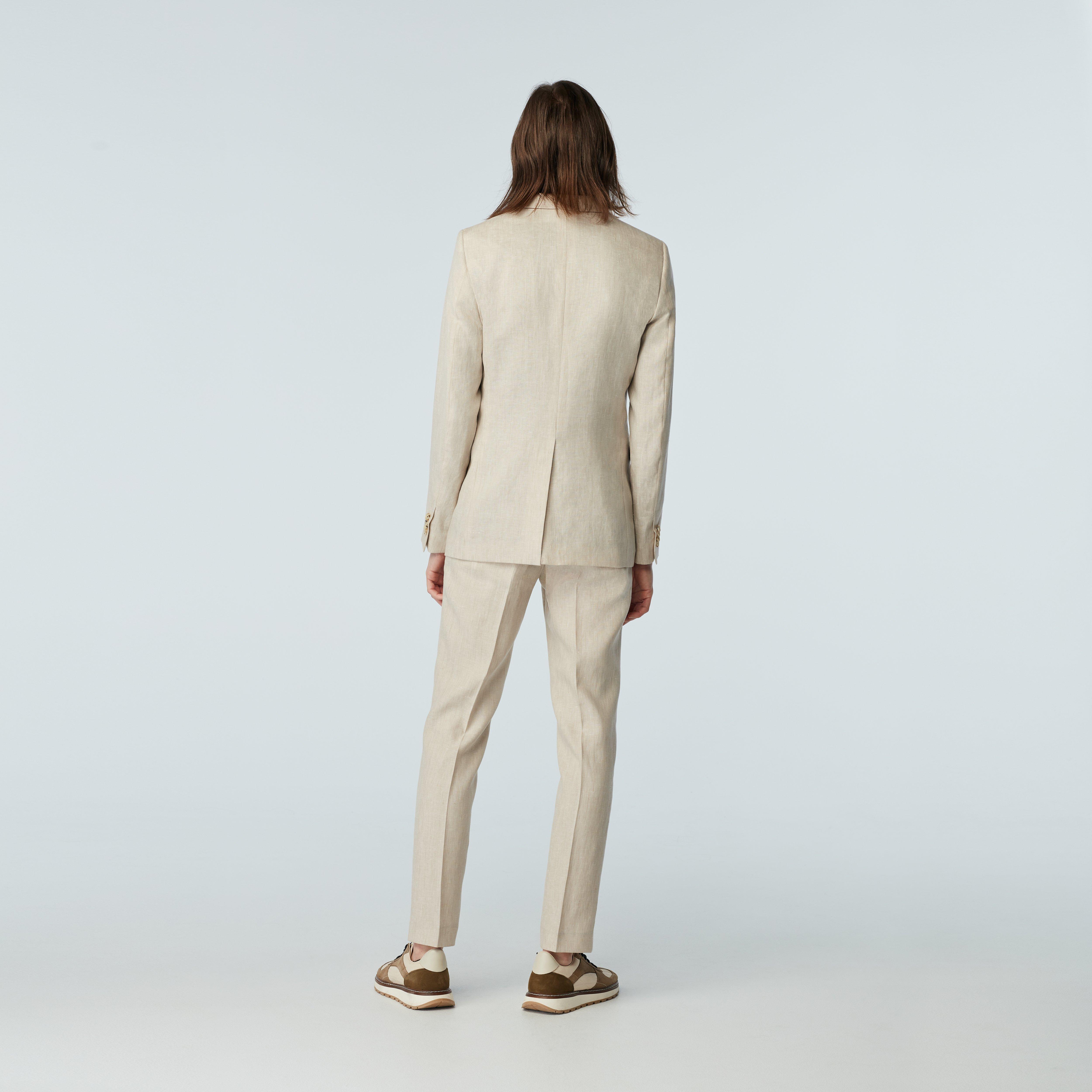 Custom Blazers Made For You - Madesimo Linen Sand Blazer | INDOCHINO