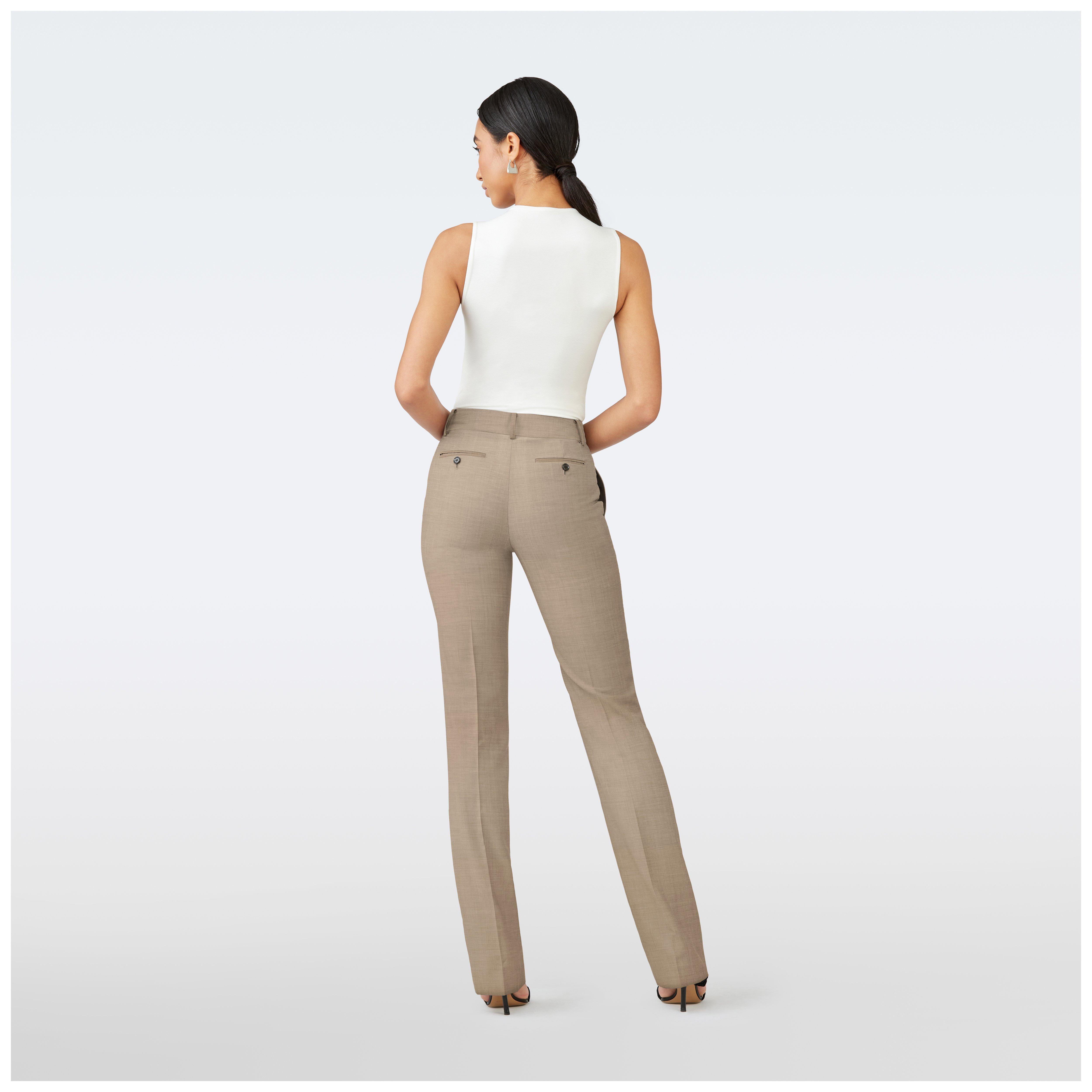 Custom Pants Made For You - Hamilton Sharkskin Sand Pants Women | INDOCHINO