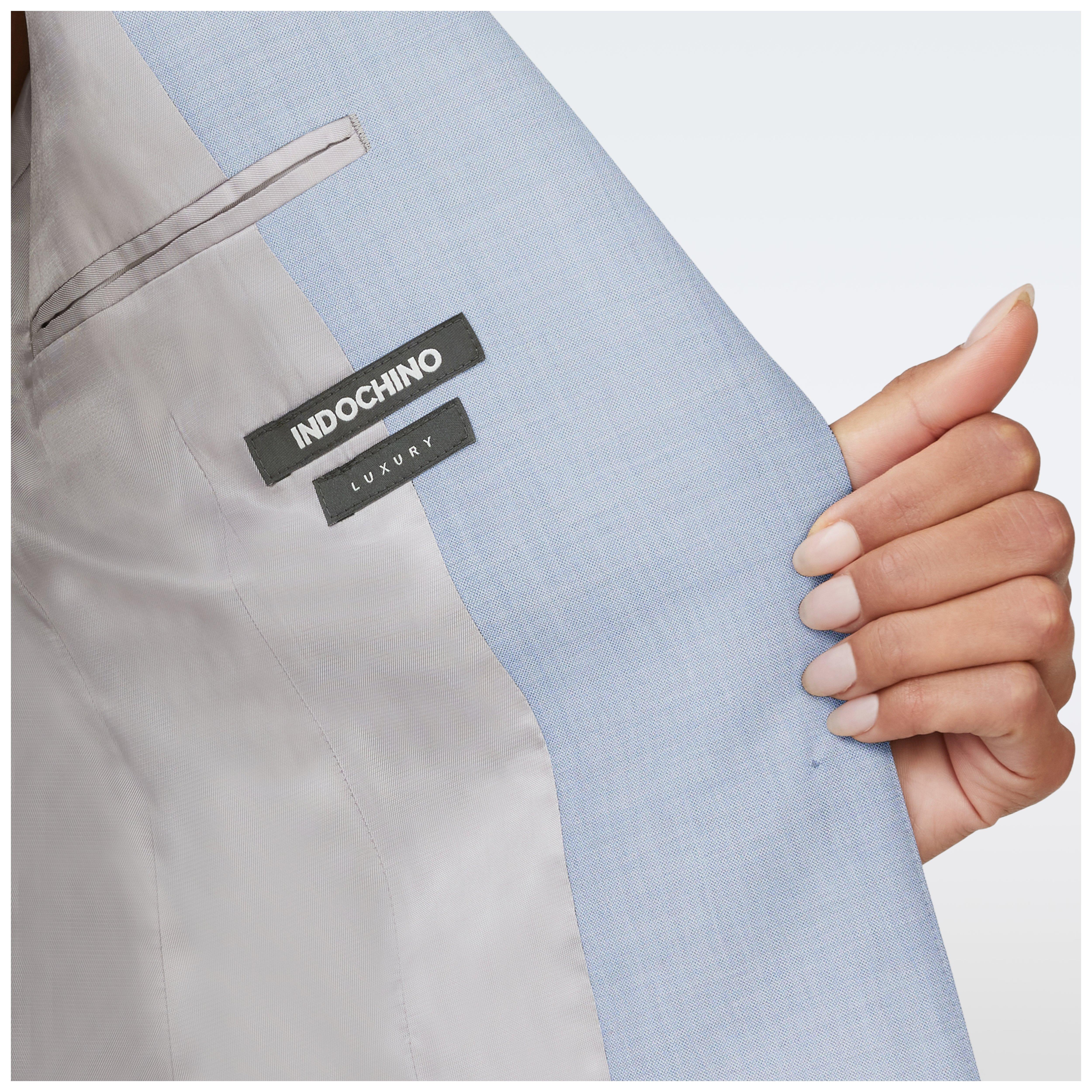 Custom Blazers Made For You - Howell Wool Stretch Soft Blue Blazer ...