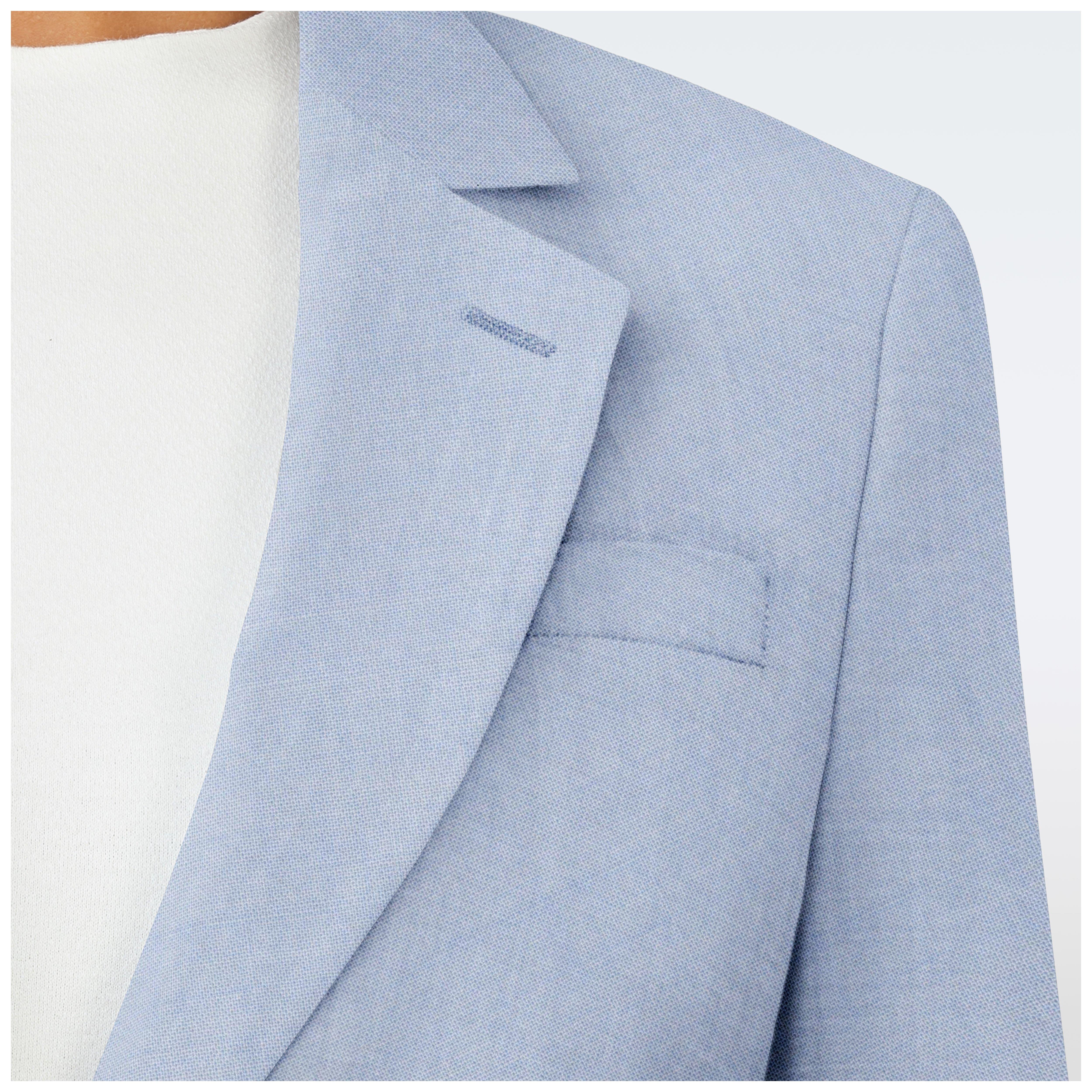Custom Blazers Made For You - Howell Wool Stretch Soft Blue Blazer ...
