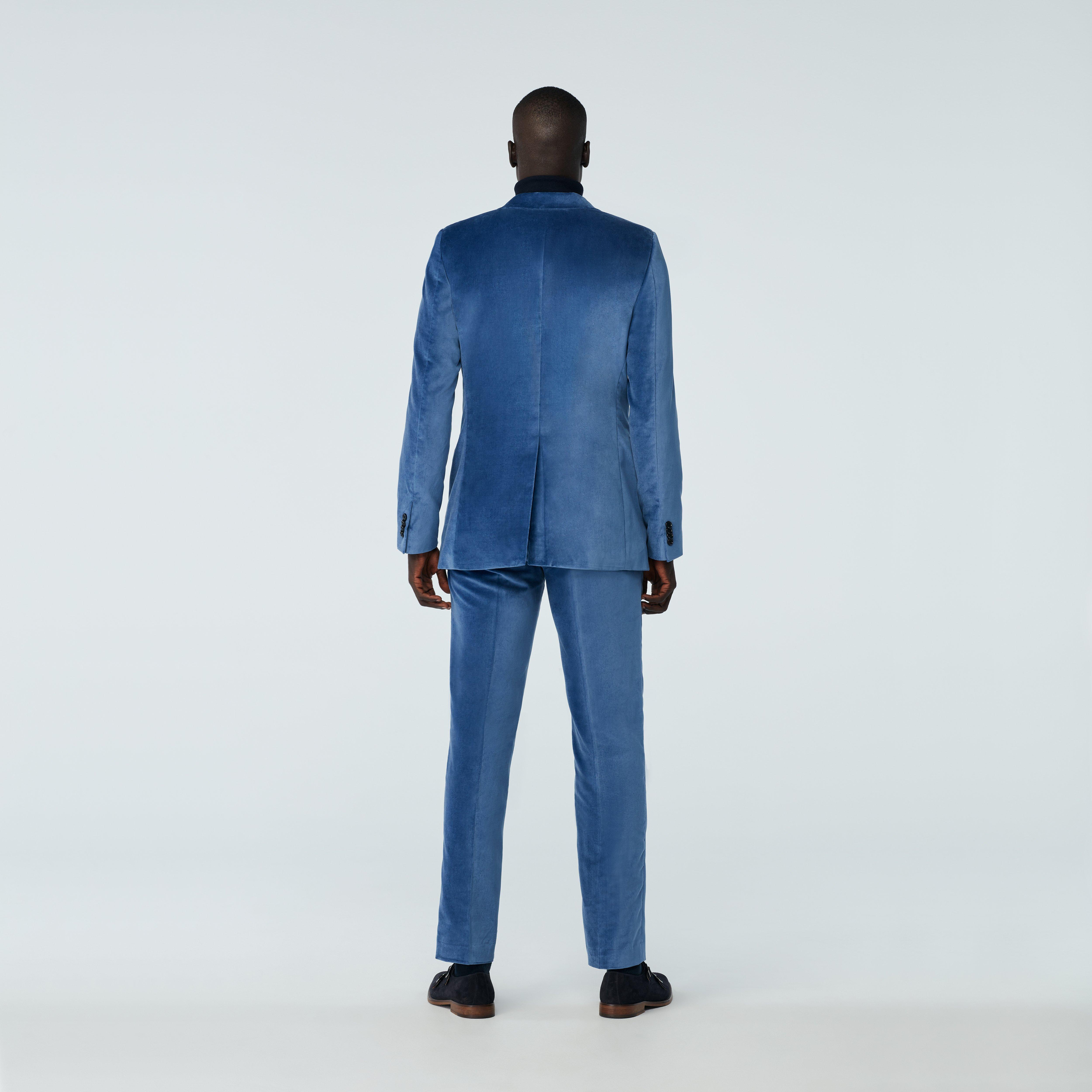 Harford Velvet Stone Blue Suit
