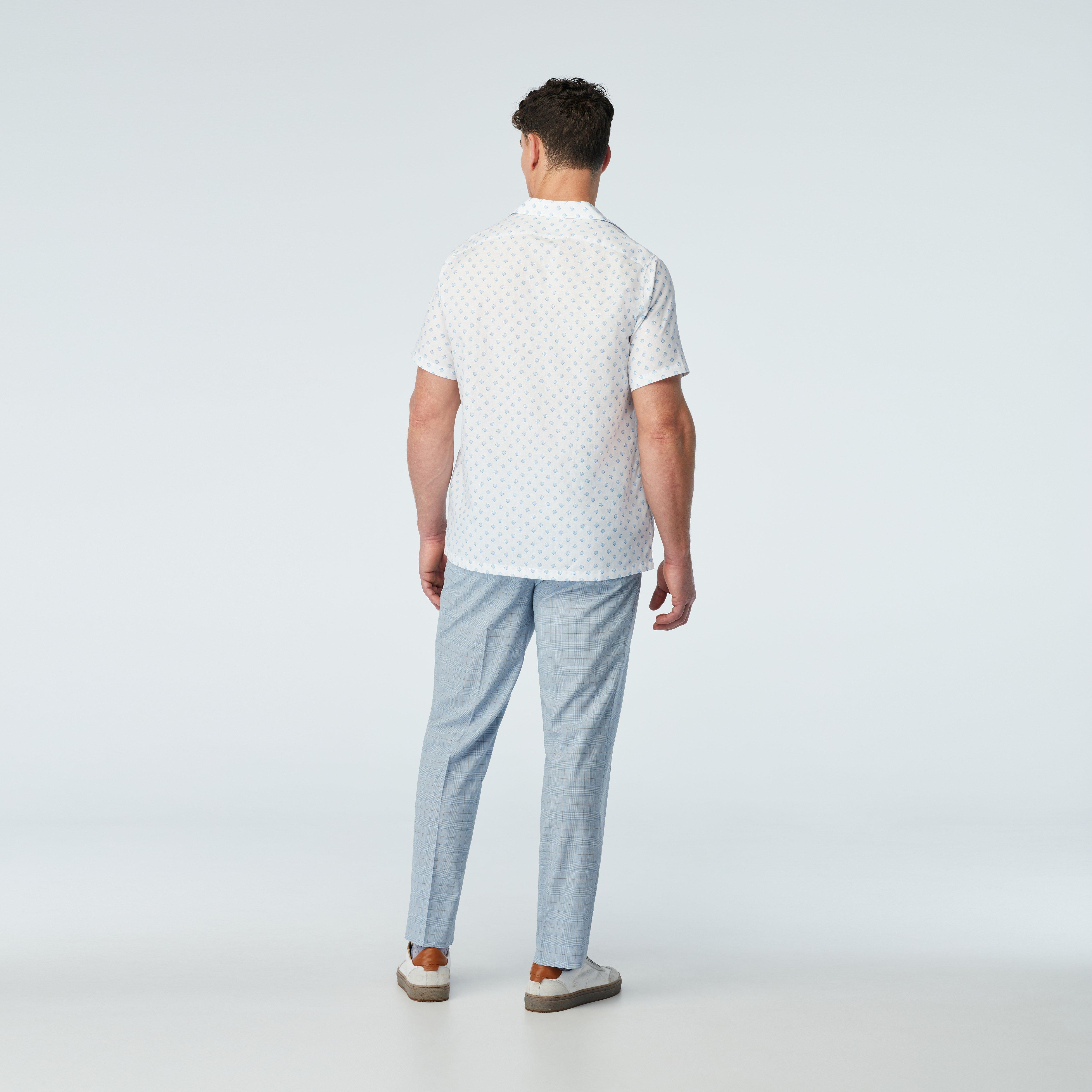 Men's Camp Shirts - Otham Shell Print Camp Shirt | INDOCHINO