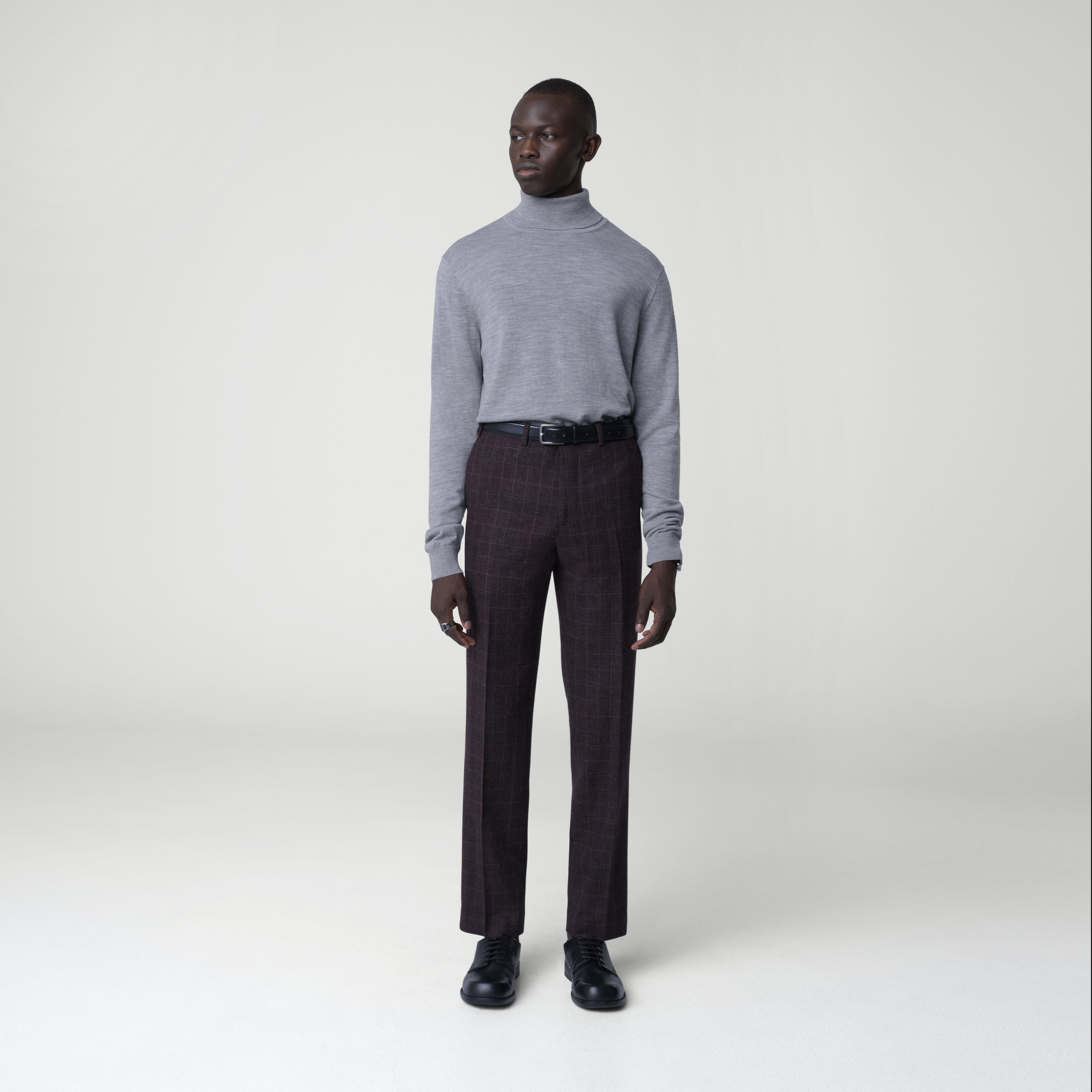 Men's Custom Pants - Montafia Plaid Brown Pants | INDOCHINO