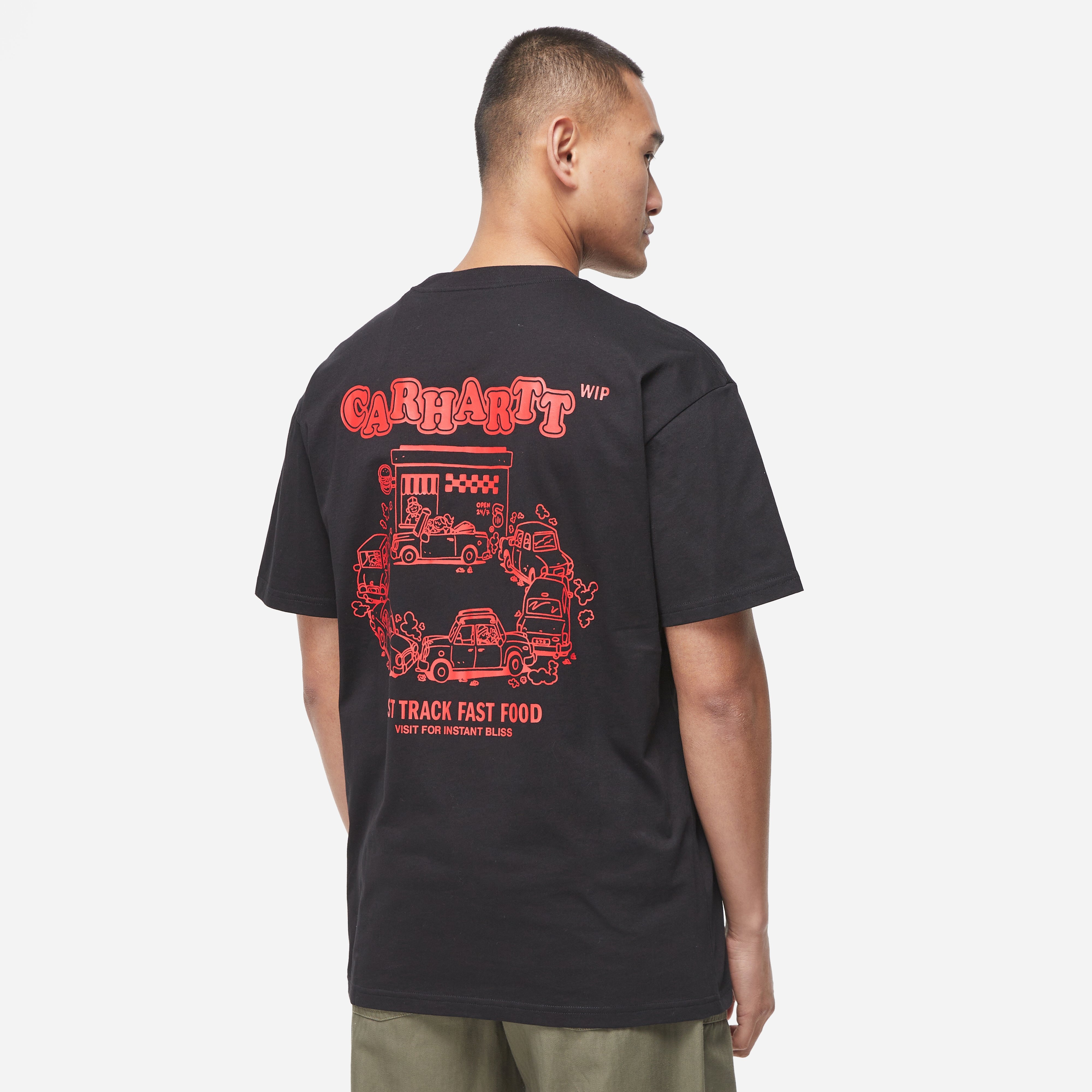 Black Carhartt WIP Fast Food T-Shirt | HIP