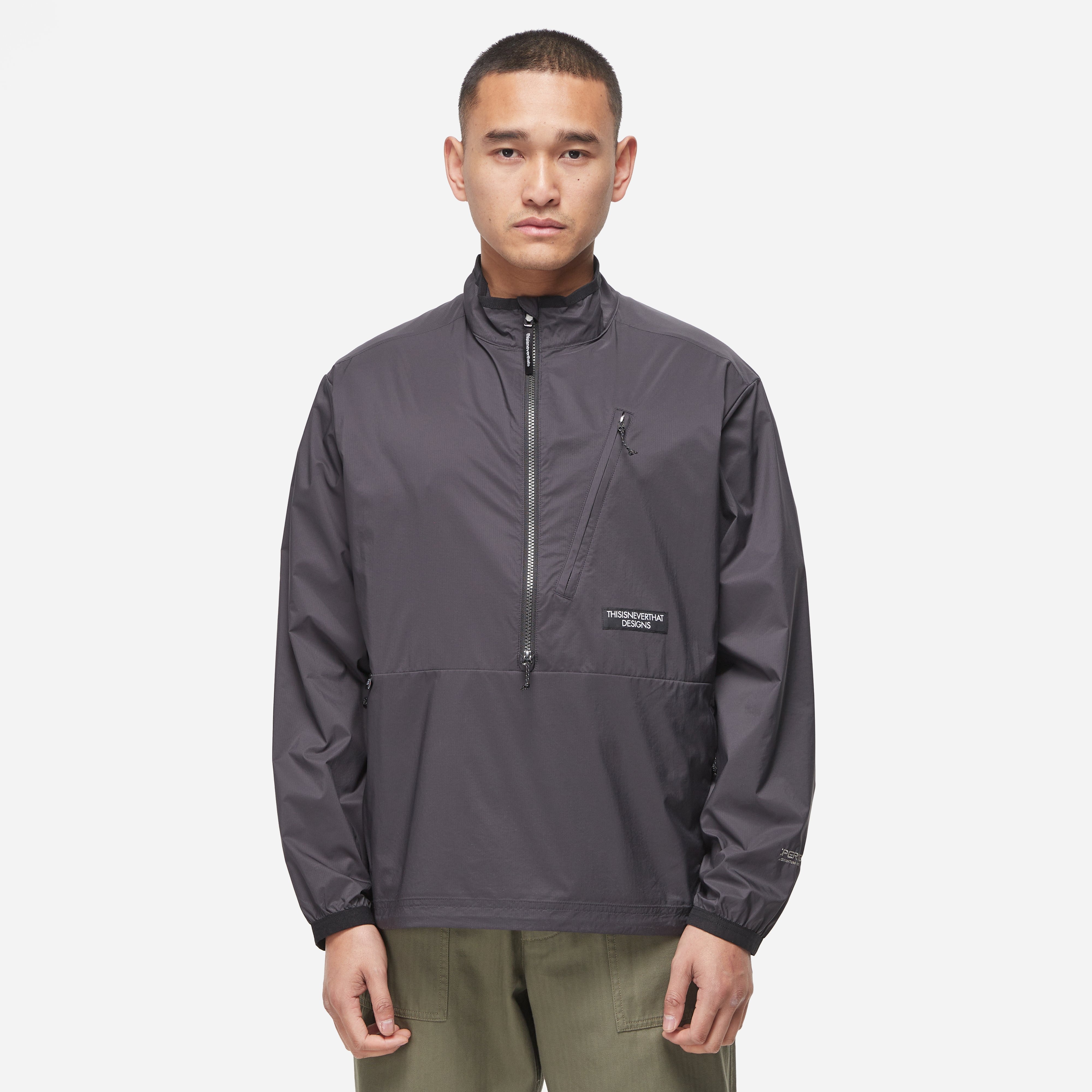 Grey Thisisneverthat Pertex Half Zip Pullover | HIP