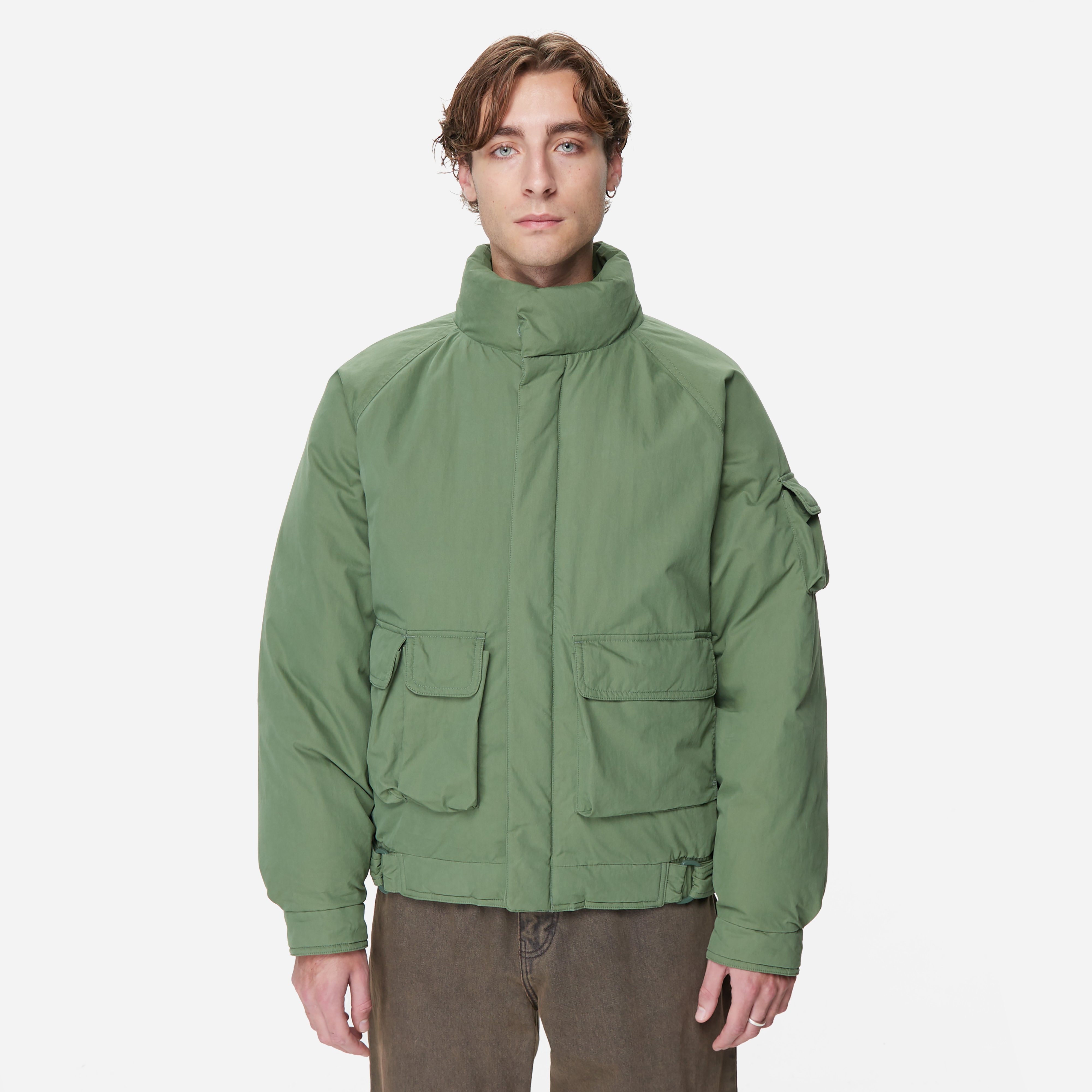 Green Thisisneverthat Multi Pocket Down Jacket | HIP