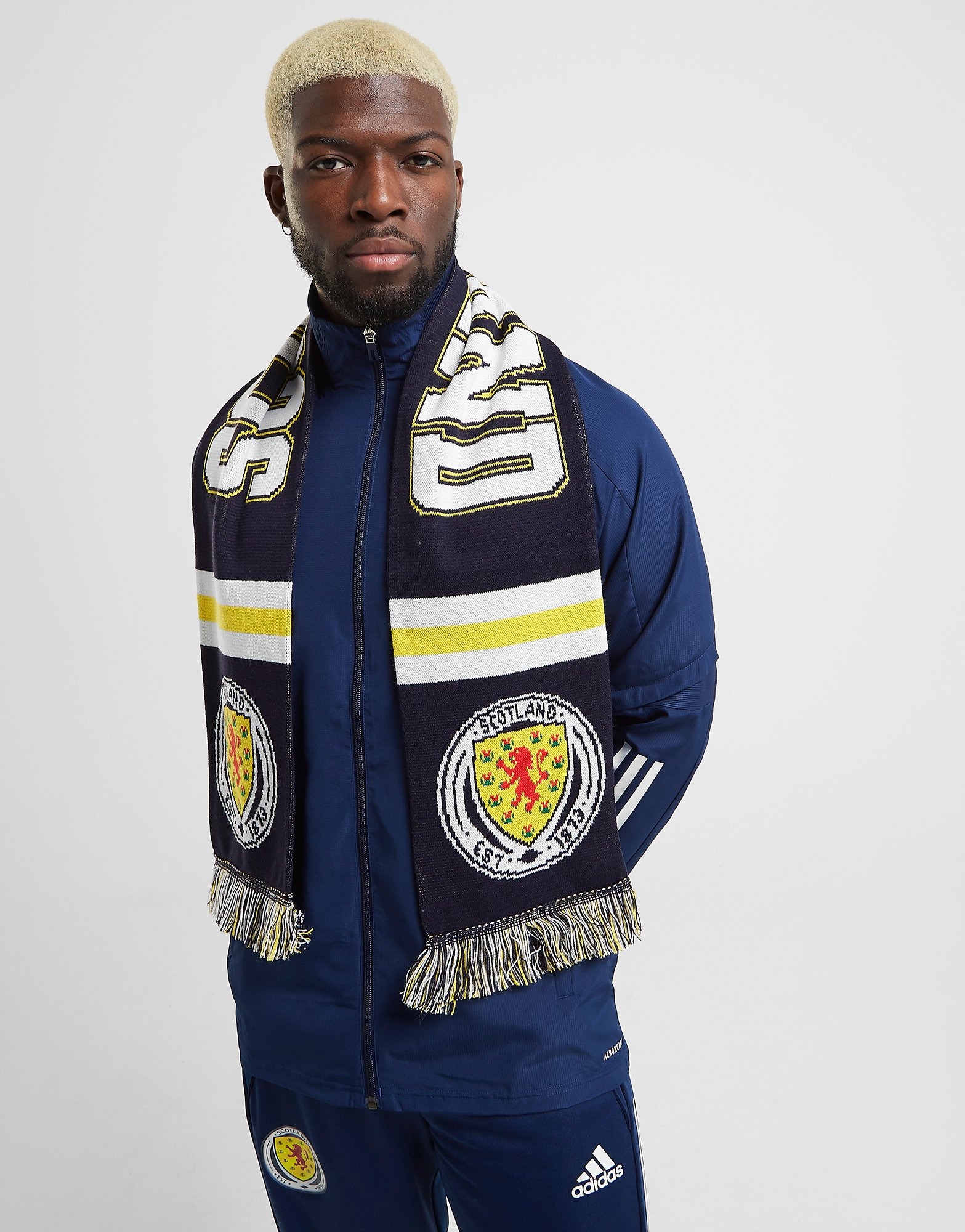 Blue Official Team Scotland Jacquard Scarf - JD Sports