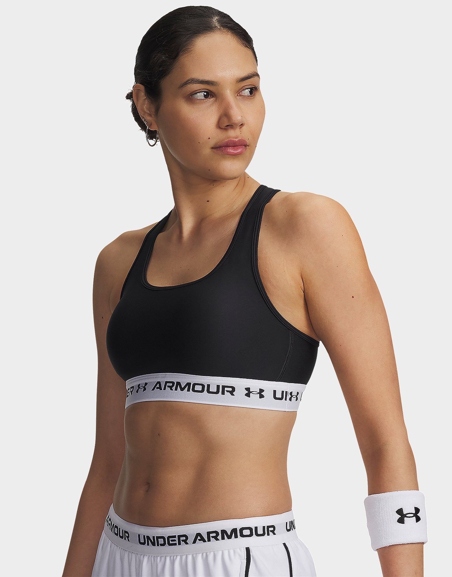 Black Under Armour UA Crossback Mid Sports Bra | JD Sports UK
