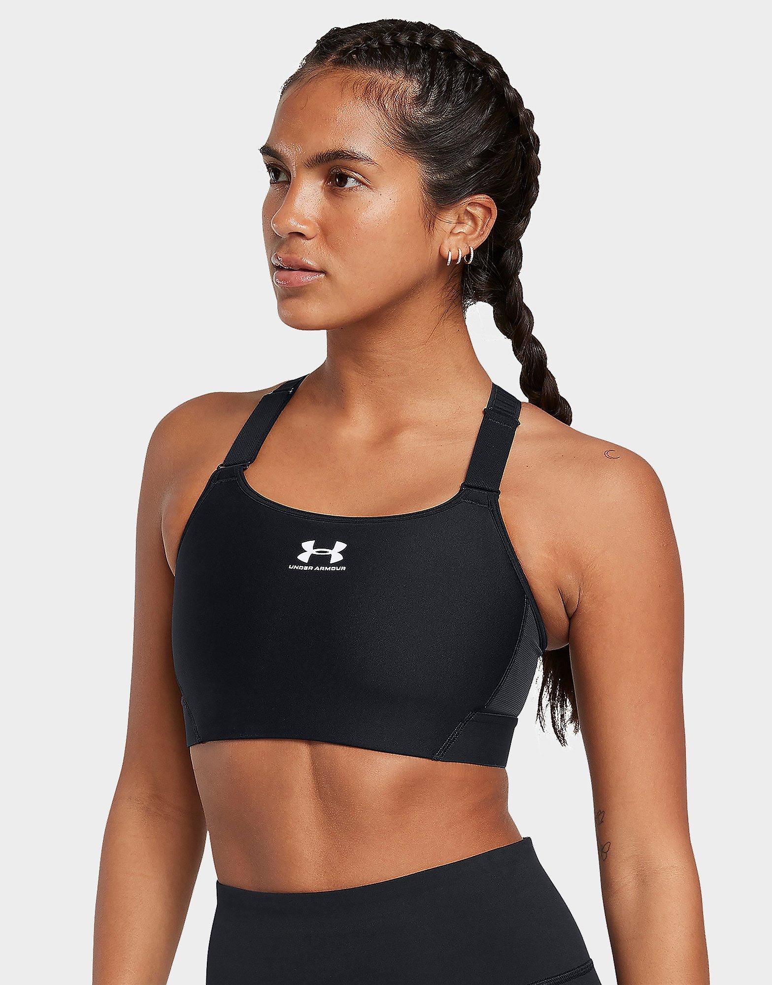Black Under Armour HeatGear Armour High Sports Bra | JD Sports UK
