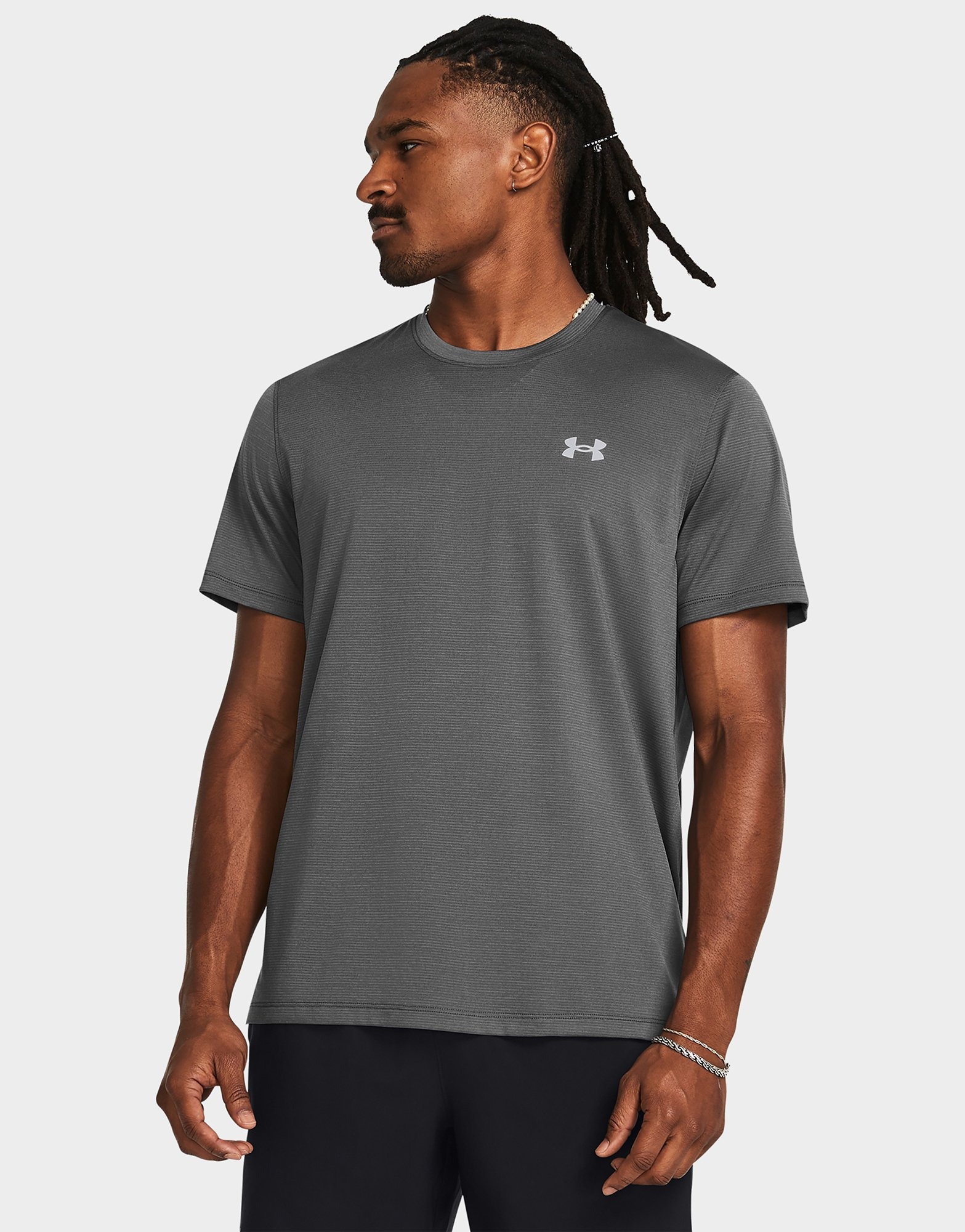 Grey Under Armour Launch Short Sleeve | JD Sports UK